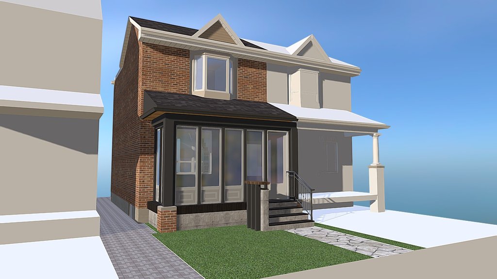 08-28 Front Porch Opt1 01182016 - 3D model by Cadaxx Design (@cadaxx ...