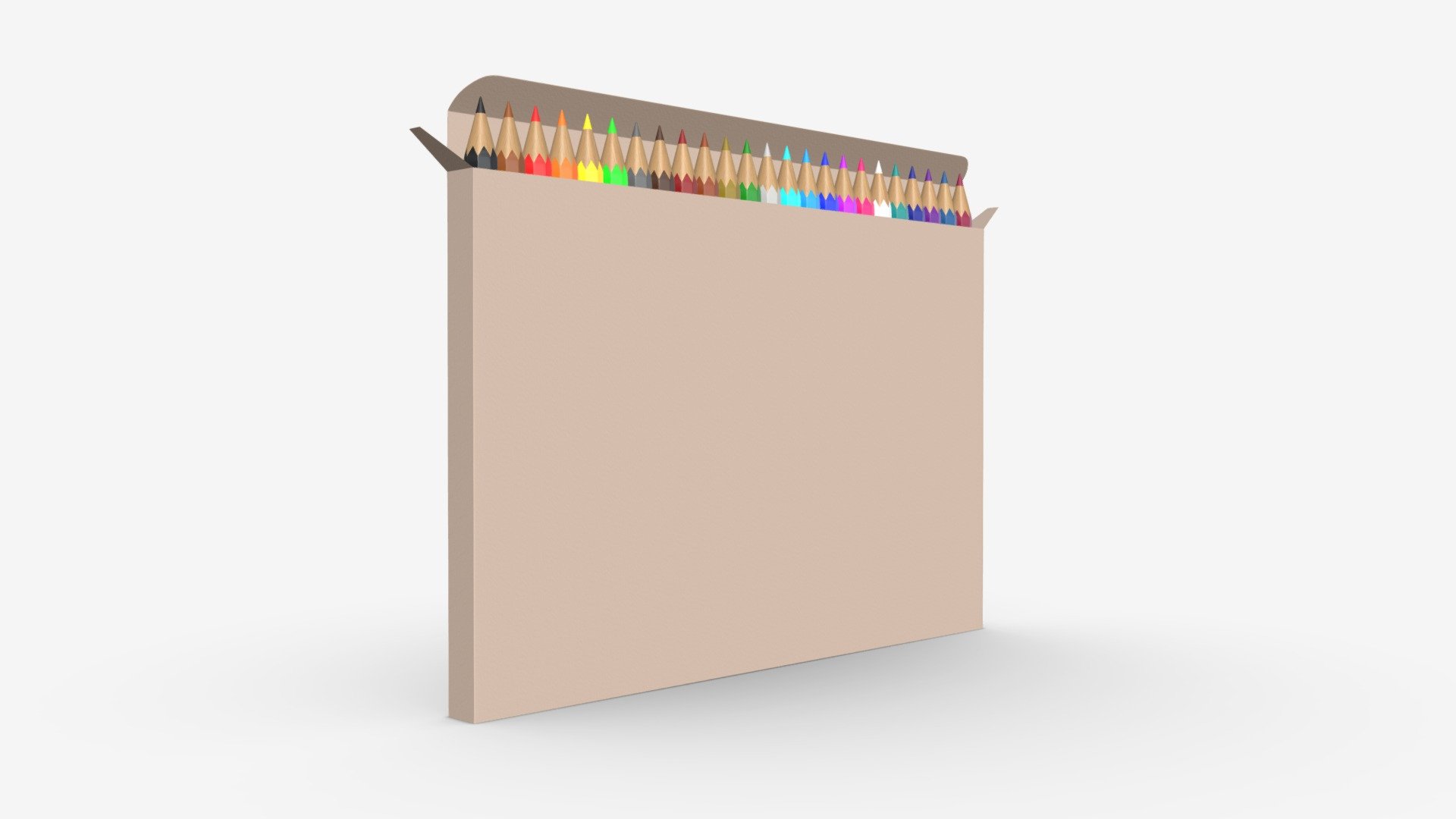Colored pencil box 01 - Buy Royalty Free 3D model by HQ3DMOD ...
