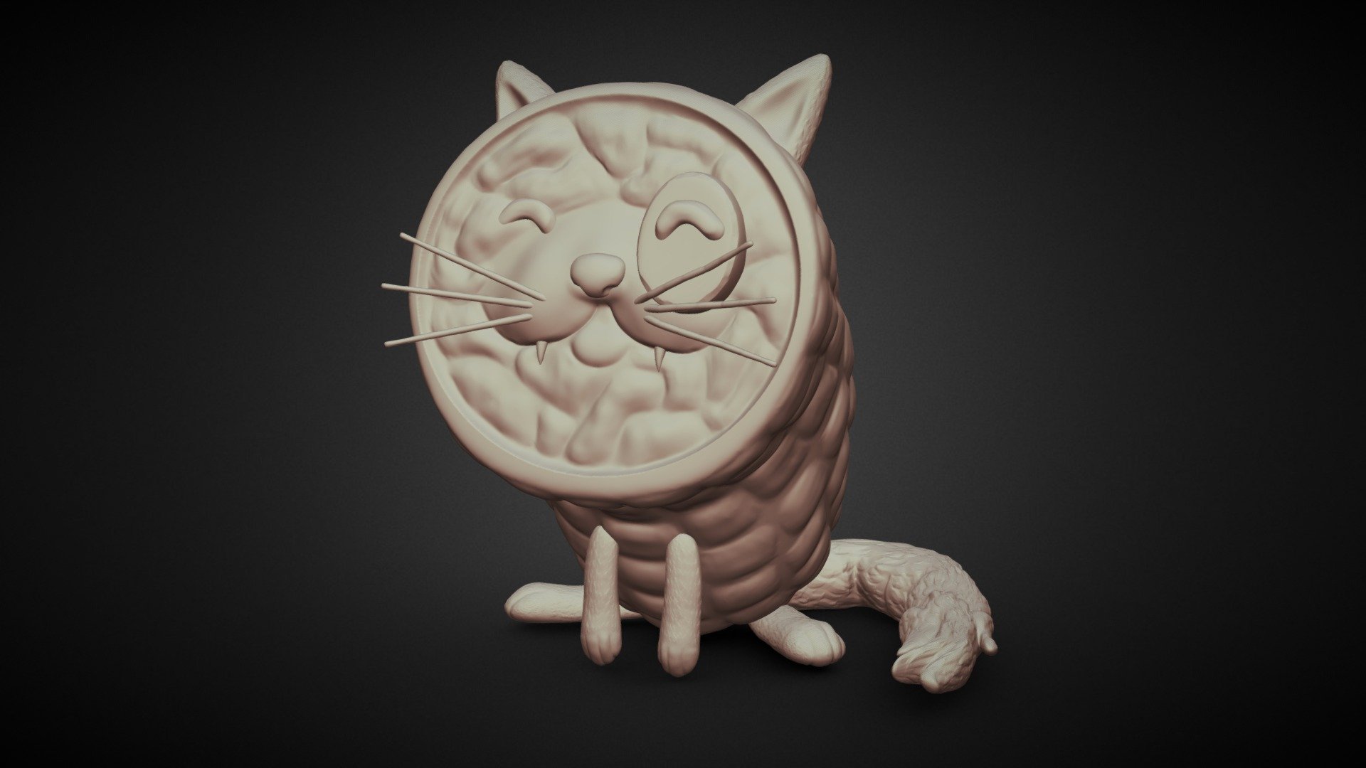 Day 30 Ham Cat #Sculptjanuary19 - Buy Royalty Free 3D model by ...