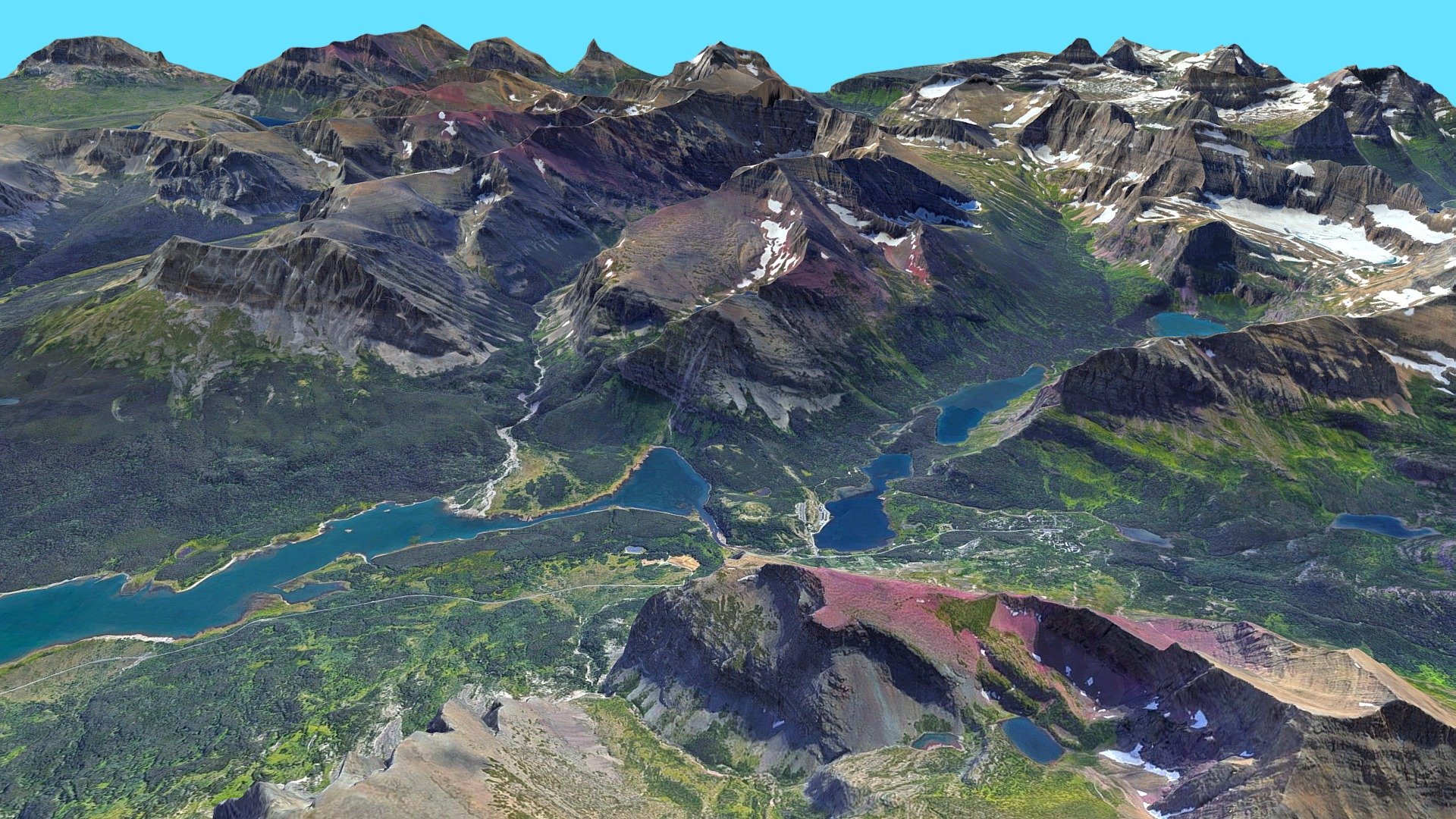 Glacier National Park, Montana, USA - 3D model by LibanCiel [4f3ba25 ...