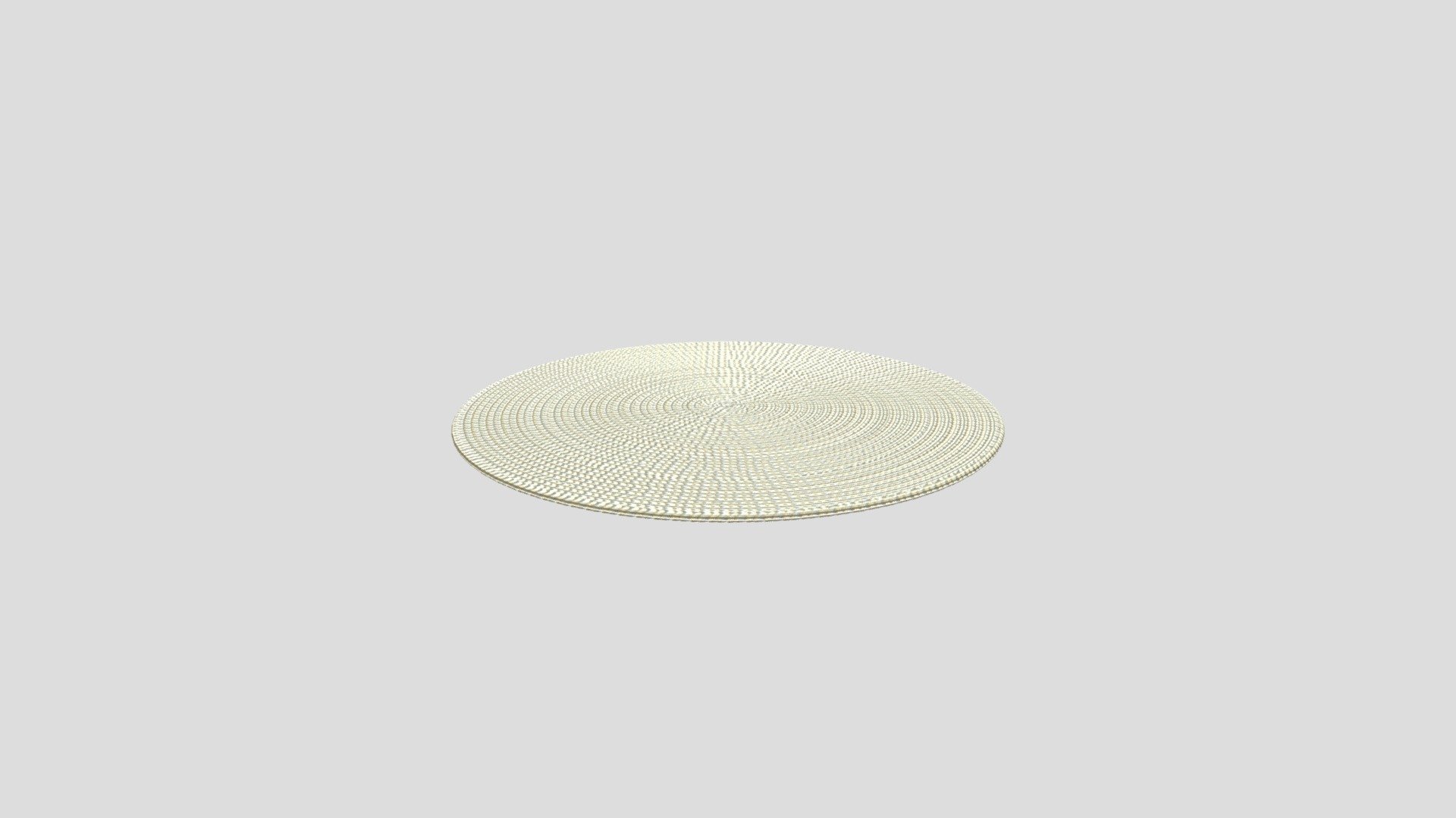 Round rug in woven jute quality - Buy Royalty Free 3D model by ...