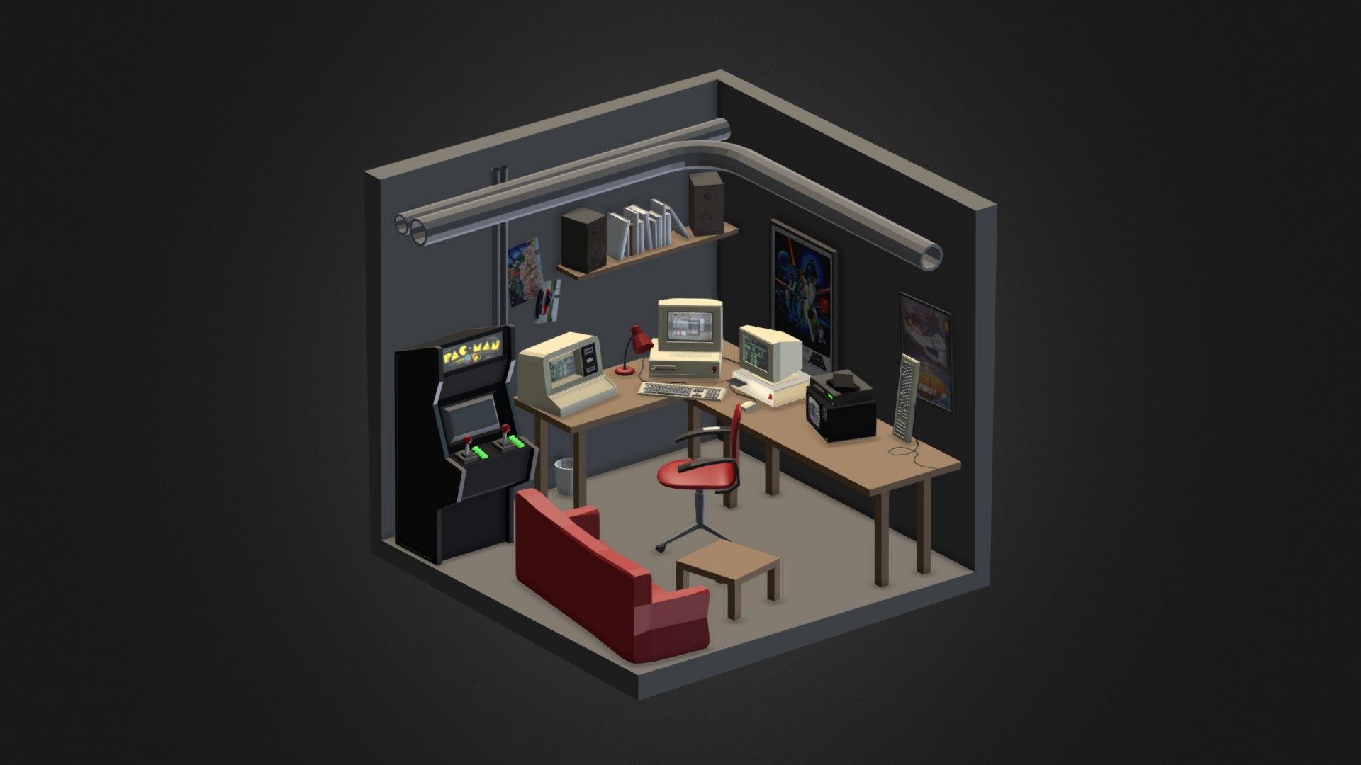 GameRoom - 3D model by kvepiametos [4f40cee] - Sketchfab