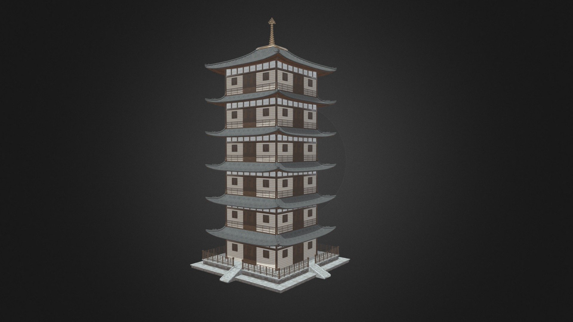 Procedural pagoda test 3 - Download Free 3D model by ghostnoface ...