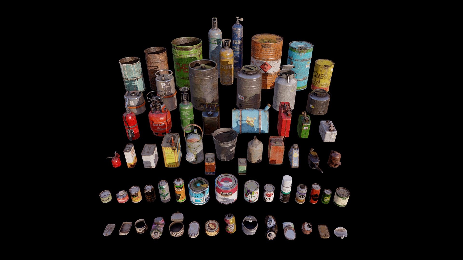 Metal Containers - 3D model by M3D (@M3Drender) [4f45f6e] - Sketchfab