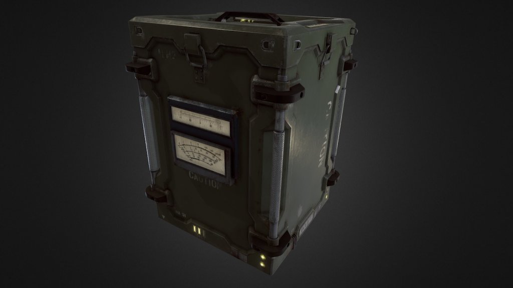 Military Sci-Fi Cargo Crate - 3D model by aclund3 [4f4686f] - Sketchfab