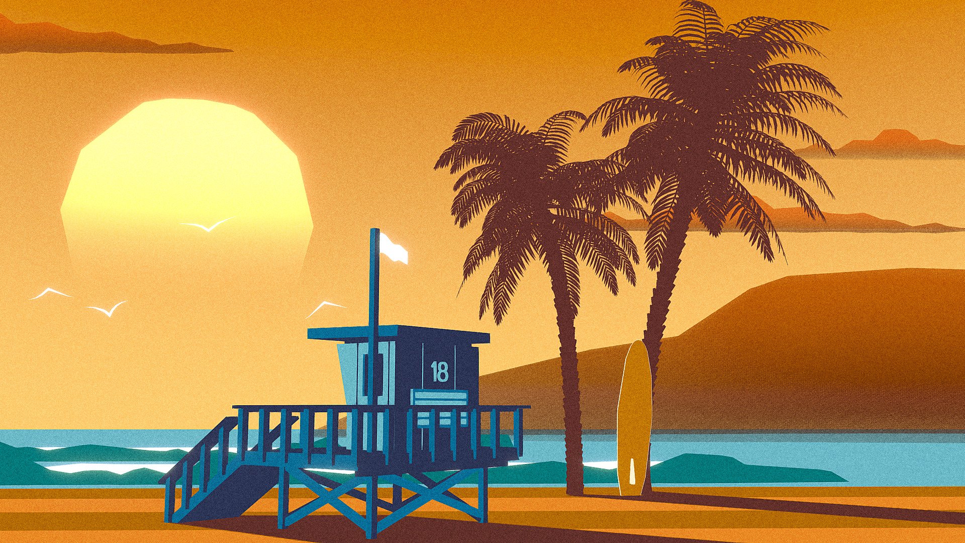 Sunset diorama - 3D model by Ino Esteves (@imesteves) [4f494a4] - Sketchfab