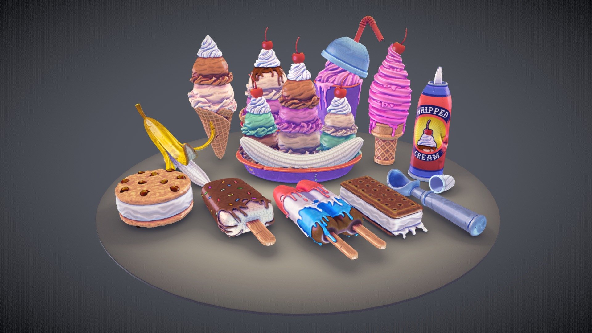 Ice Cream - 3D model by Aidan Quigley (@Aidan.Quigley1) [4f49e21] - Sketchfab