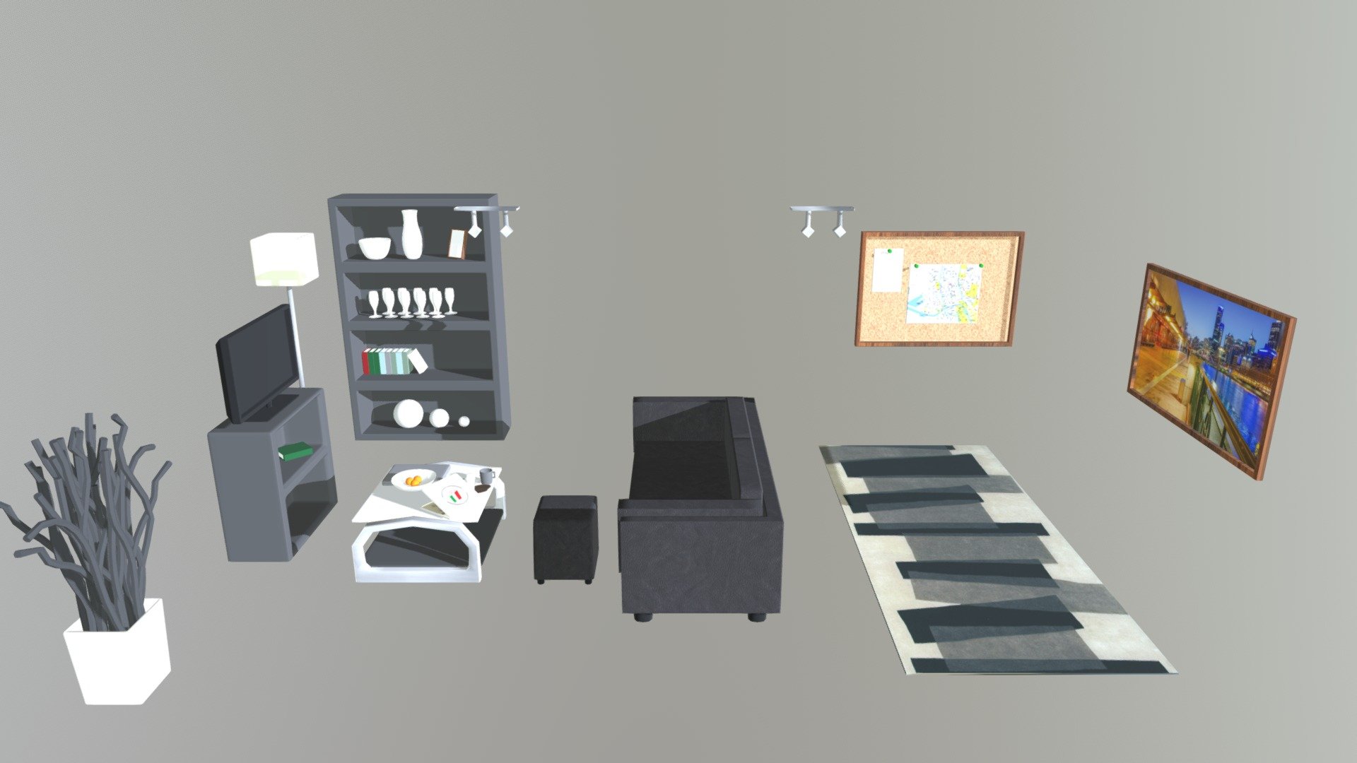 Tribute Room Assets - 3D model by LC (@LewC) [4f4d6f0] - Sketchfab