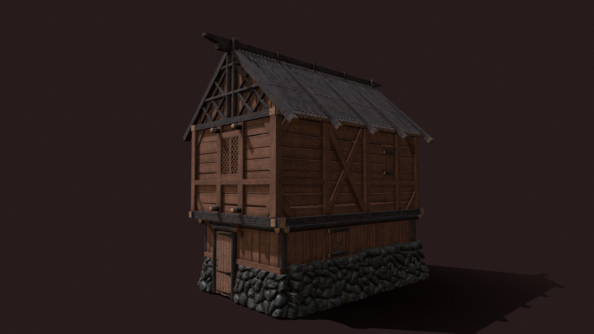 Medieval_Cabin_I_OBJ - Buy Royalty Free 3D model by ...
