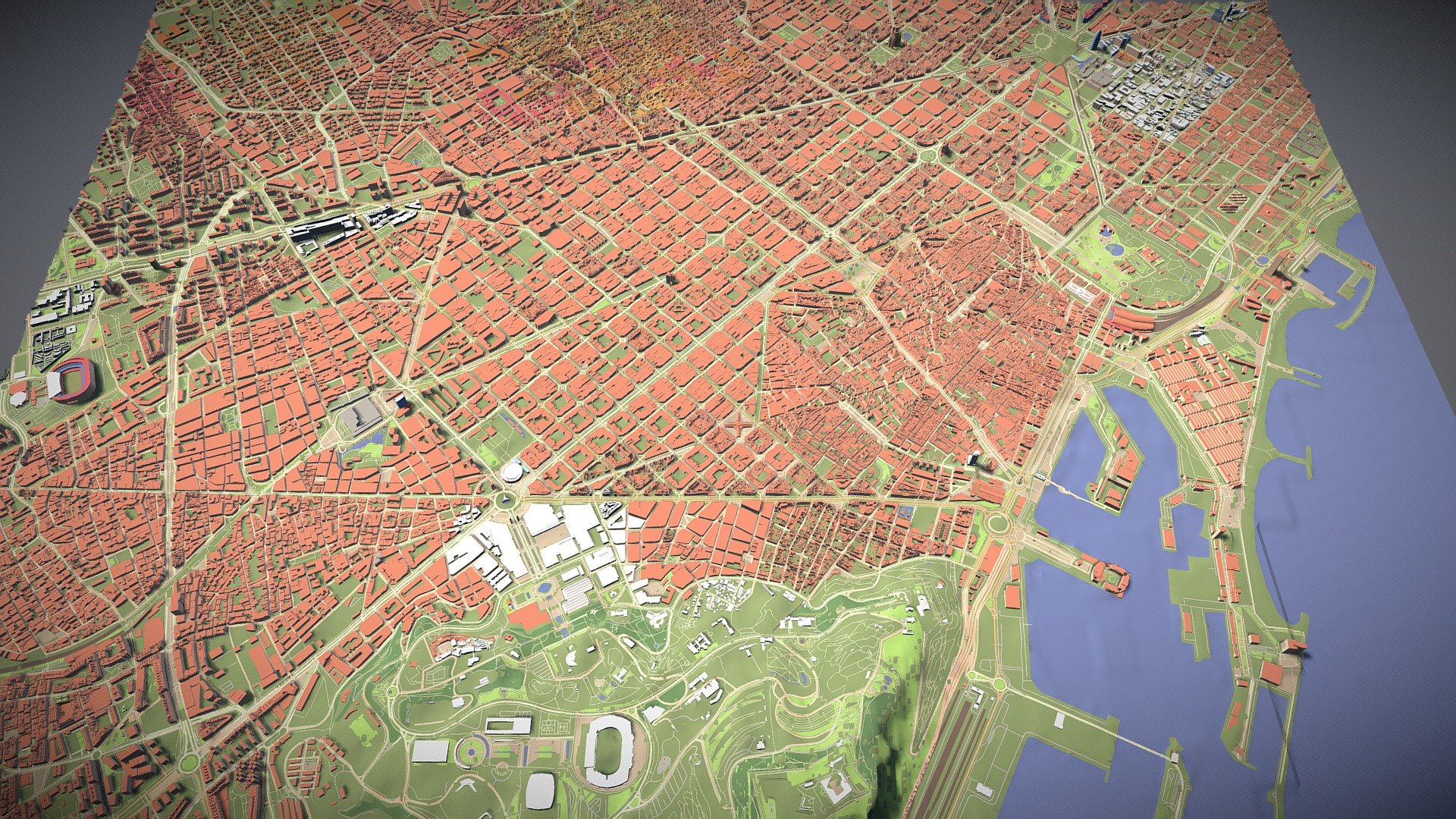 Barcelona Spain - city and urban - Buy Royalty Free 3D model by Jinda ...