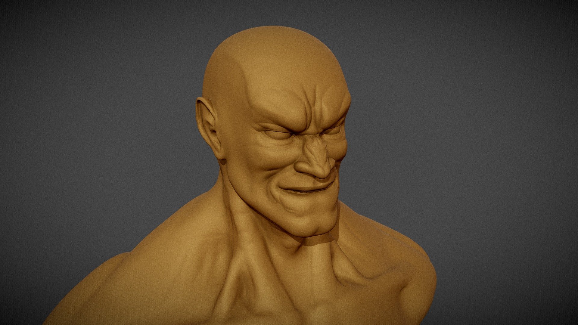 Strong Evil Male Bust - Download Free 3D model by FreddieSign [4f55198 ...
