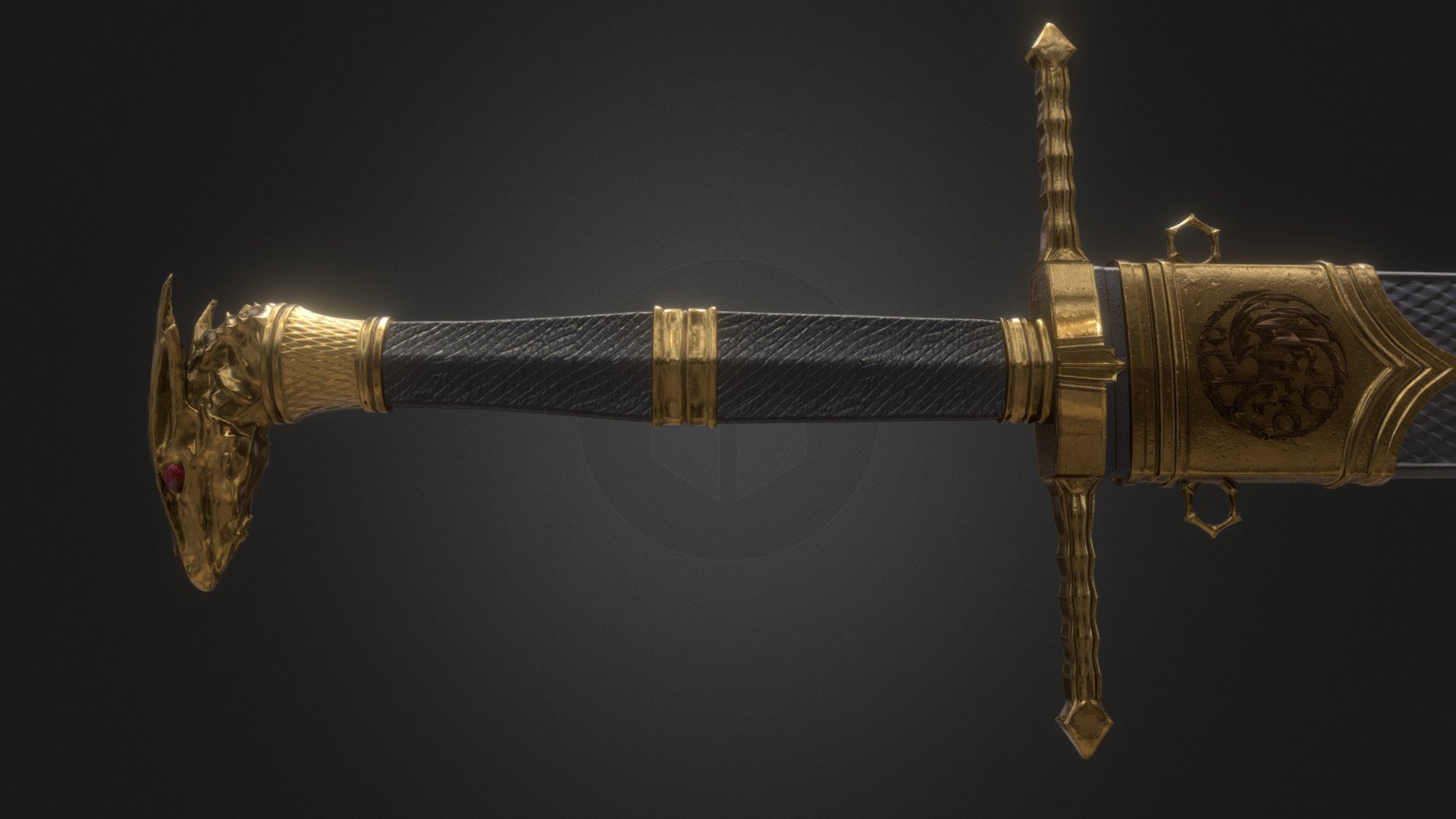 Longsword "Golden Flame" - 3D model by BeanPaste (@FermentedBeanPaste ...