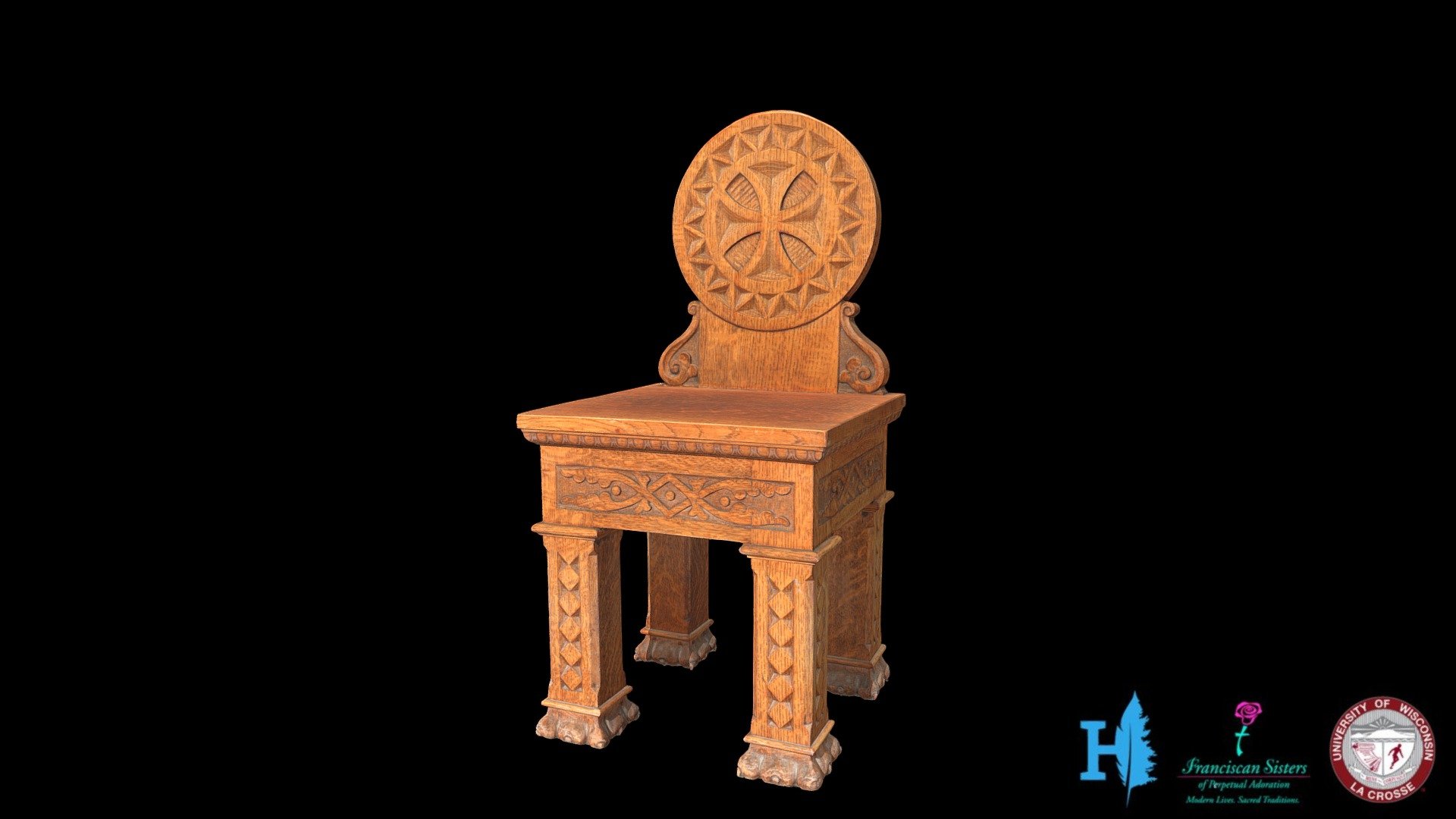 Acolyte's Chair from the E. Hackner Co. - 3D model by La Crosse County ...