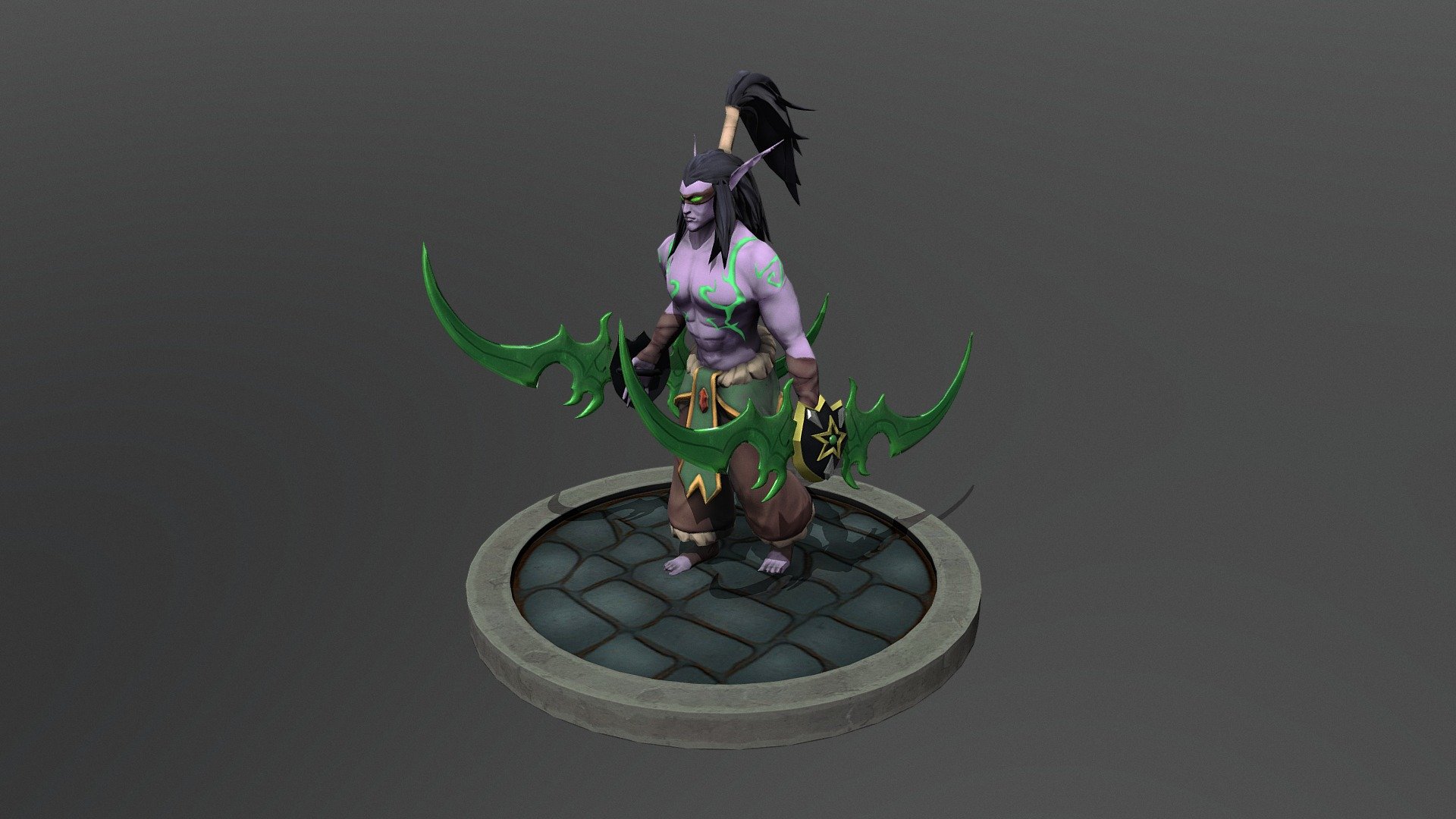 Illidan Stormrage - Warcraft Fanart - 3D model by Daniela ...