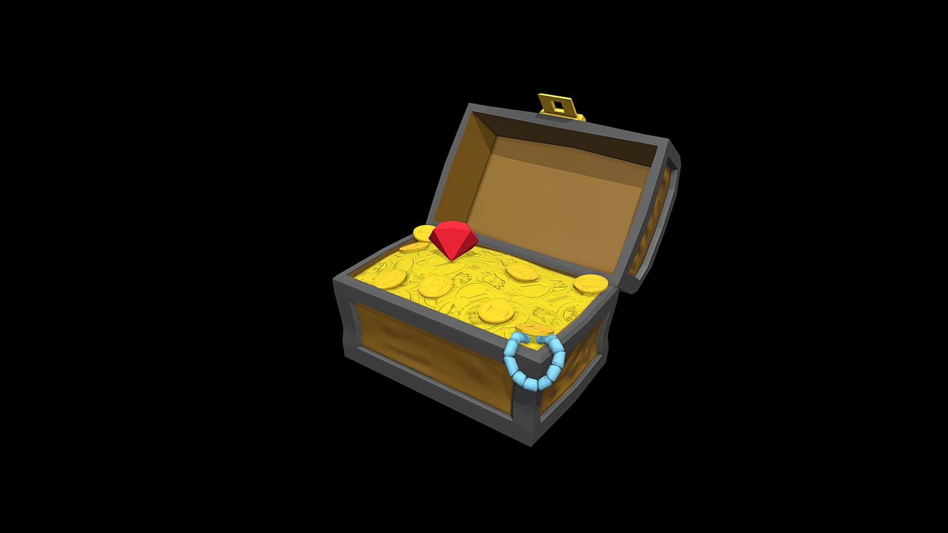 Animated Chest Full 'O' Gold - 3D model by Marcel.Fontes [4f62954 ...