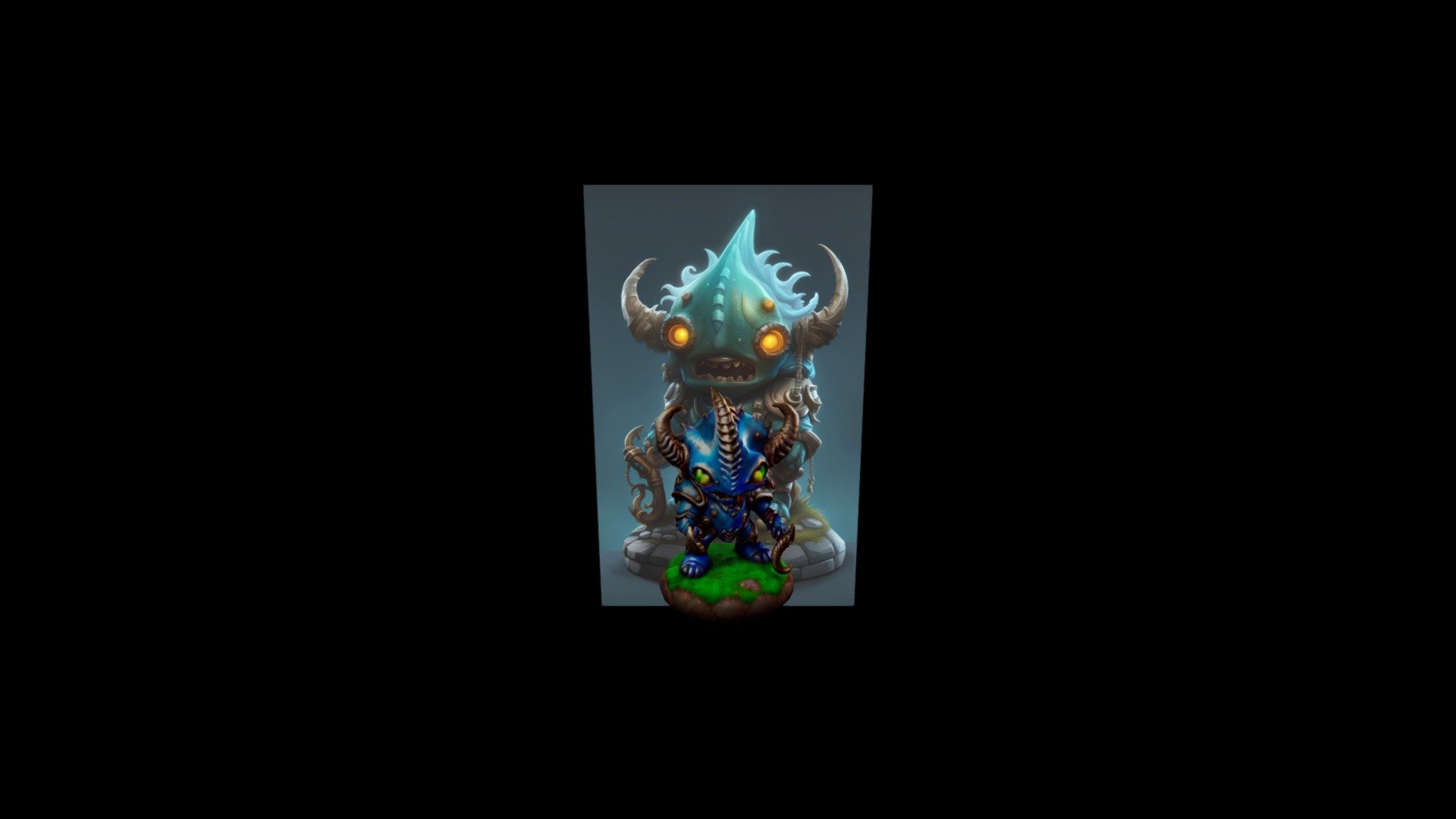 "Blue Monster Creature" A blue monster creatu - Download Free 3D model ...