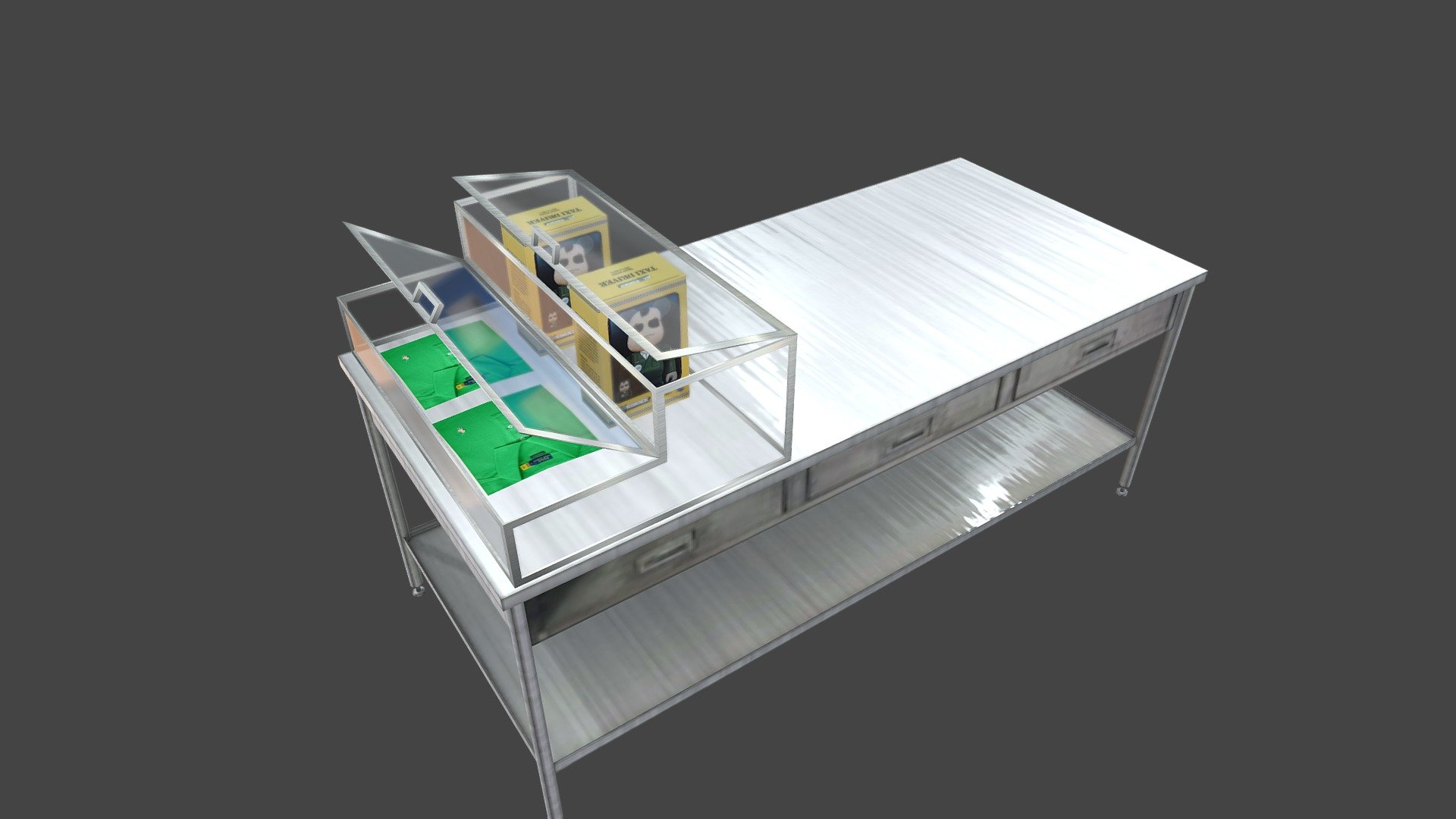 Aluminium counter - 3D model by Jiradet [4f66d91] - Sketchfab