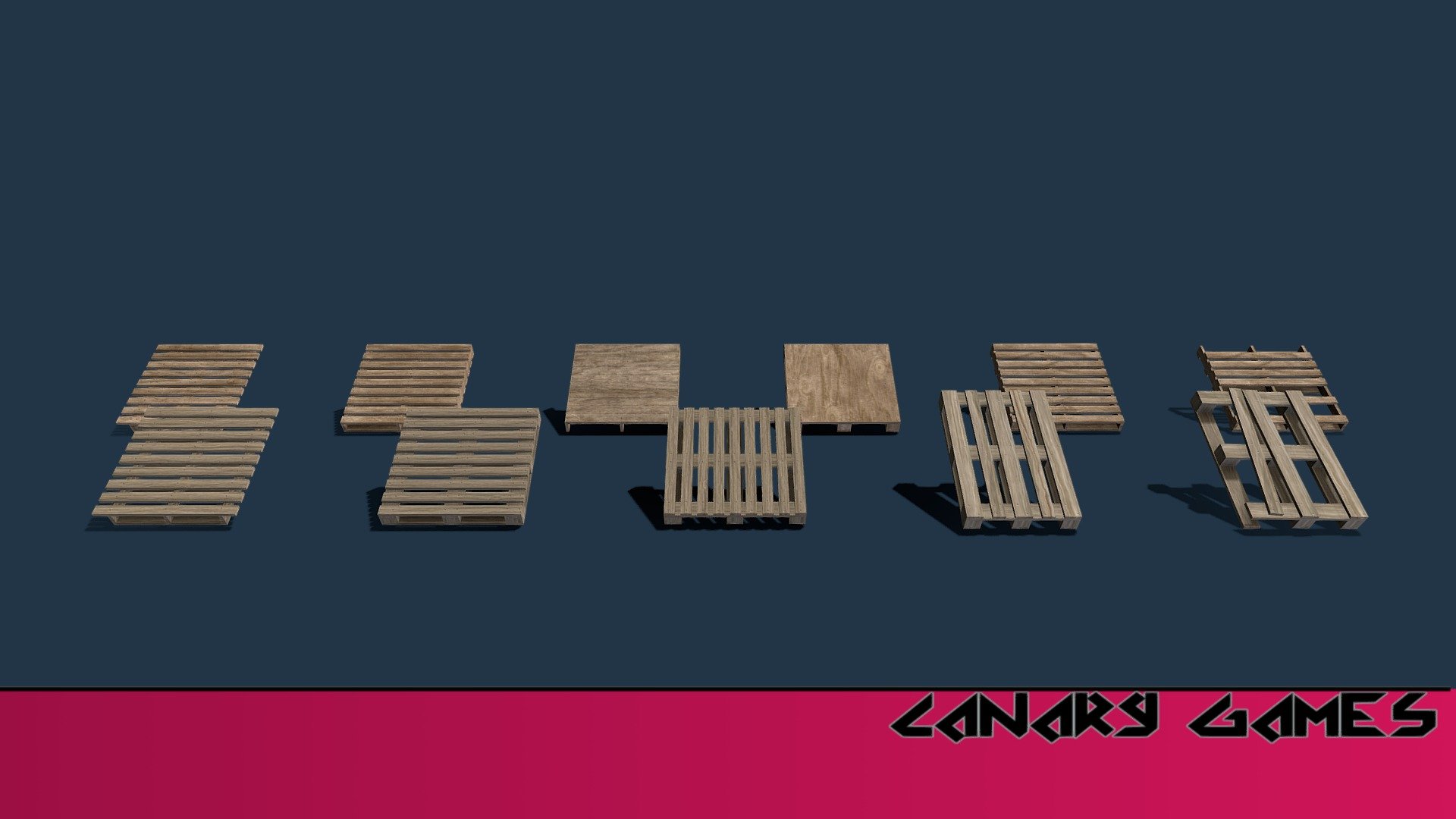 Pallets Set - Buy Royalty Free 3D model by Canary Games (@CanaryGames ...
