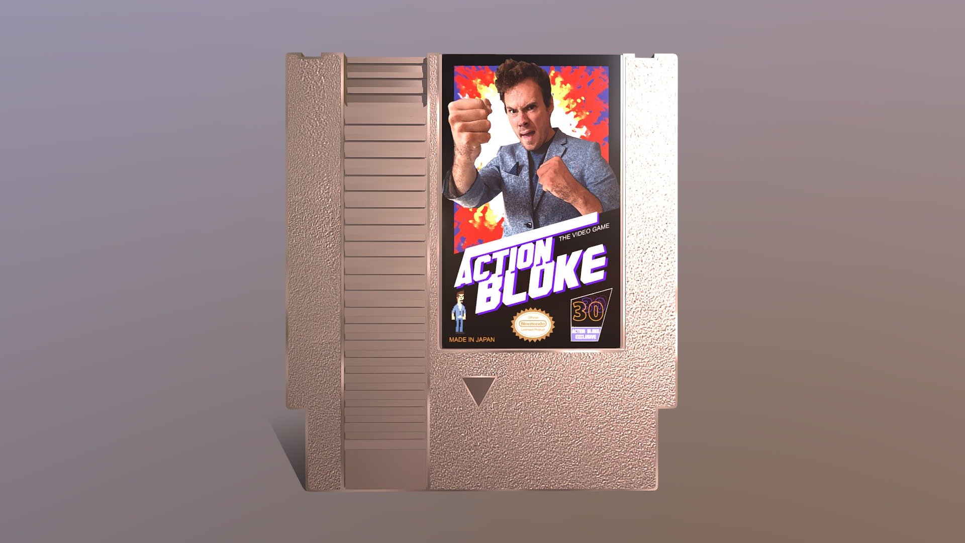 ACTION BLOKE the video game cartridge - Buy Royalty Free 3D model by ...