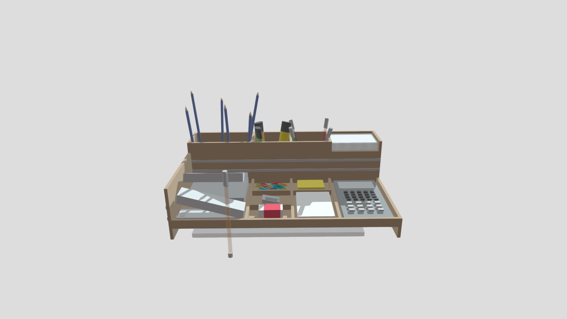 Desk Organiser - Download Free 3D model by Mr_Mark [4f69889] - Sketchfab