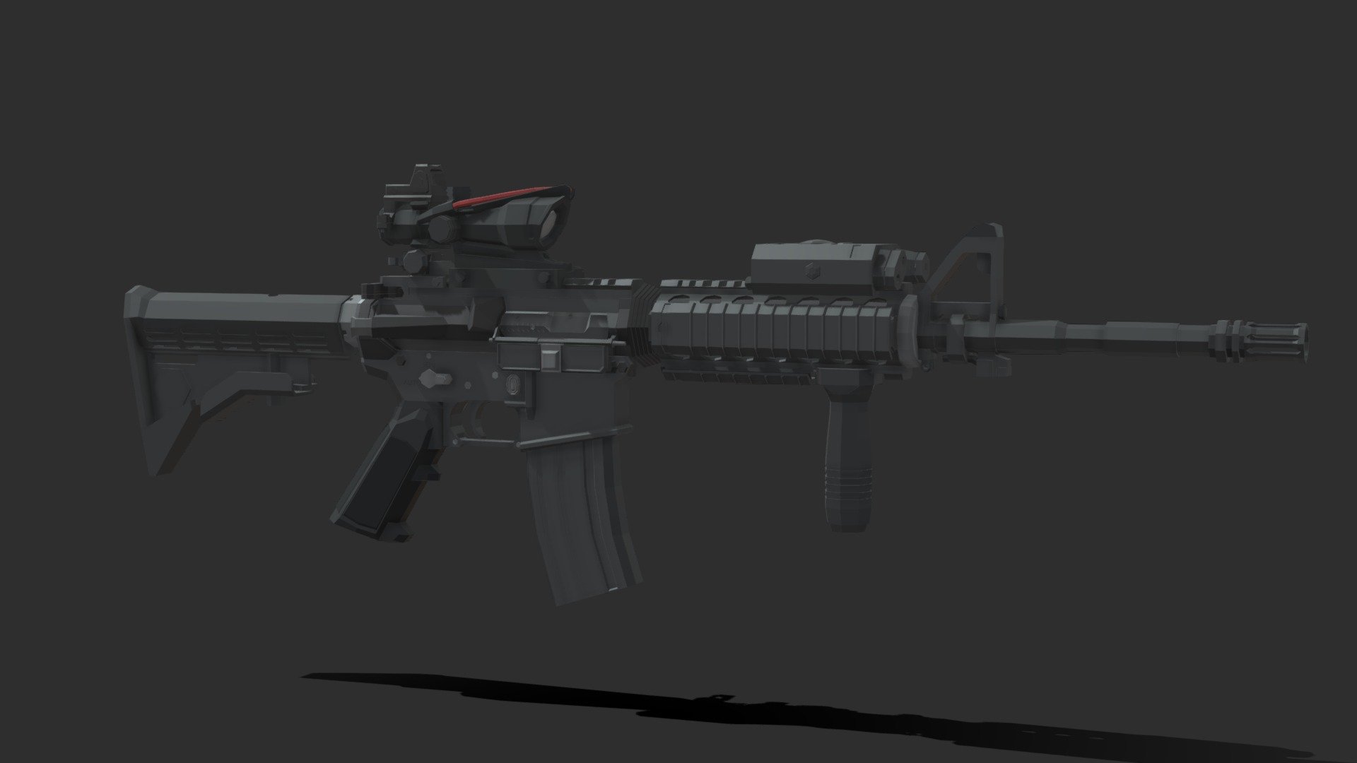 (Low Poly) M4A1 SOPMOD Block I - 3D model by ATAK (@FriendlyHoovy ...
