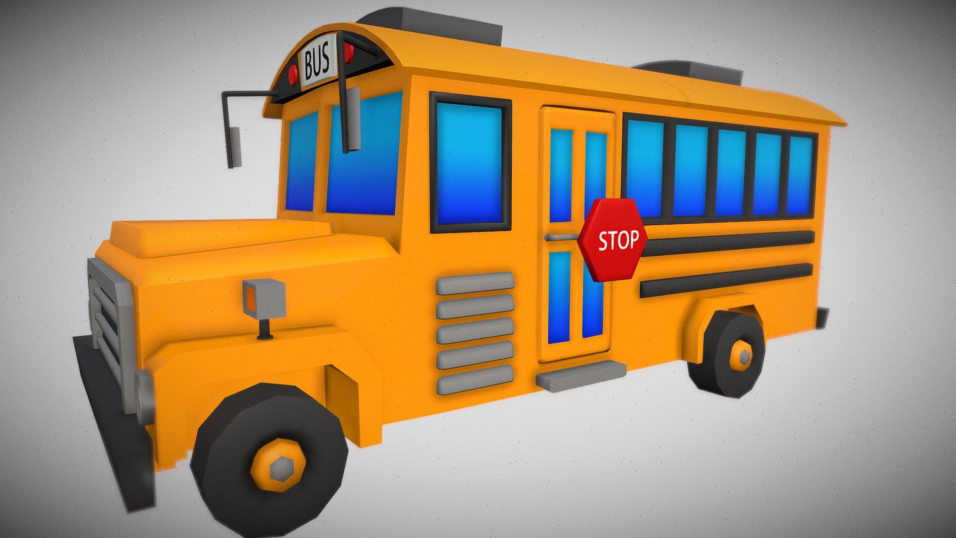 Cartoon Bus - Download Free 3D model by Arham Abdullah ...