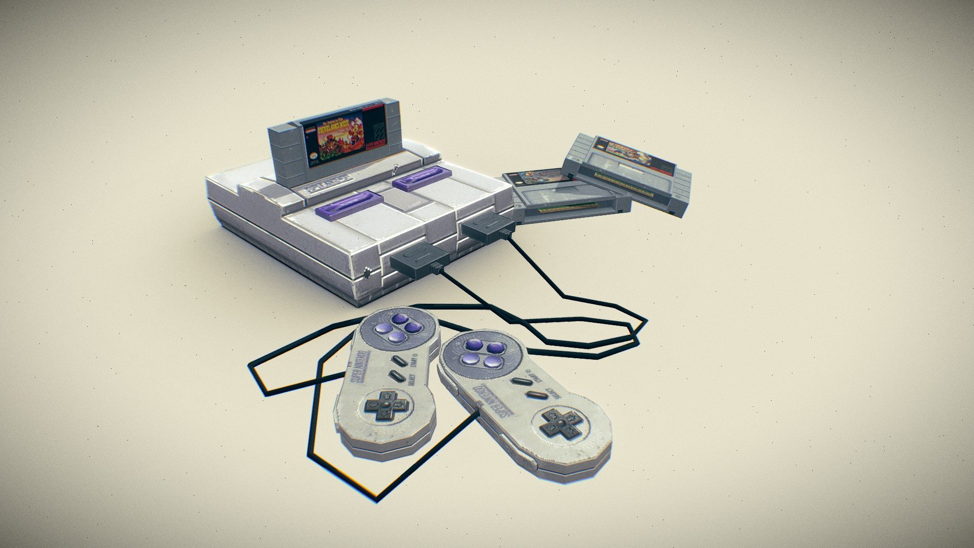 Super Nintendo Entertainment System | PS1 style - Download Free 3D ...