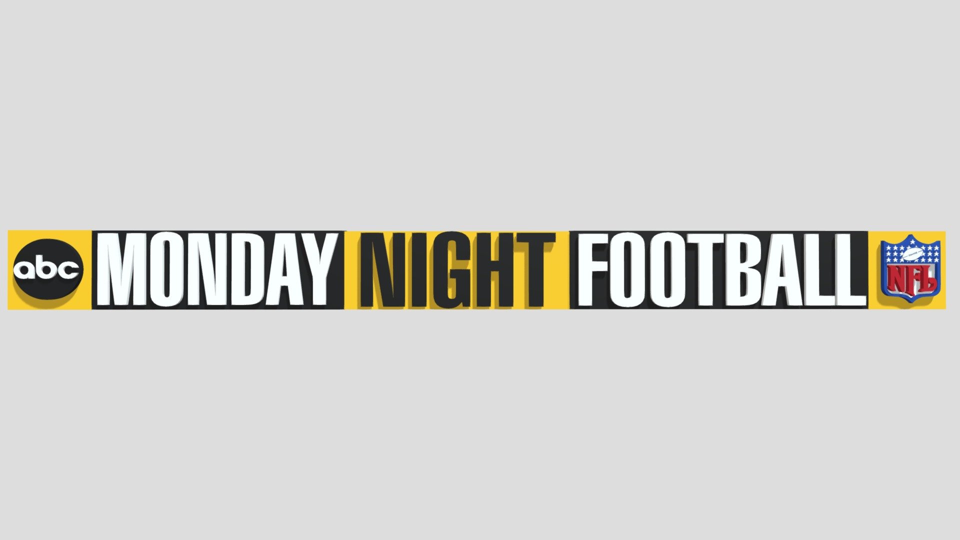 ABC MNF Logo 1997-1999 (Horizontal) - Download Free 3D model by ...