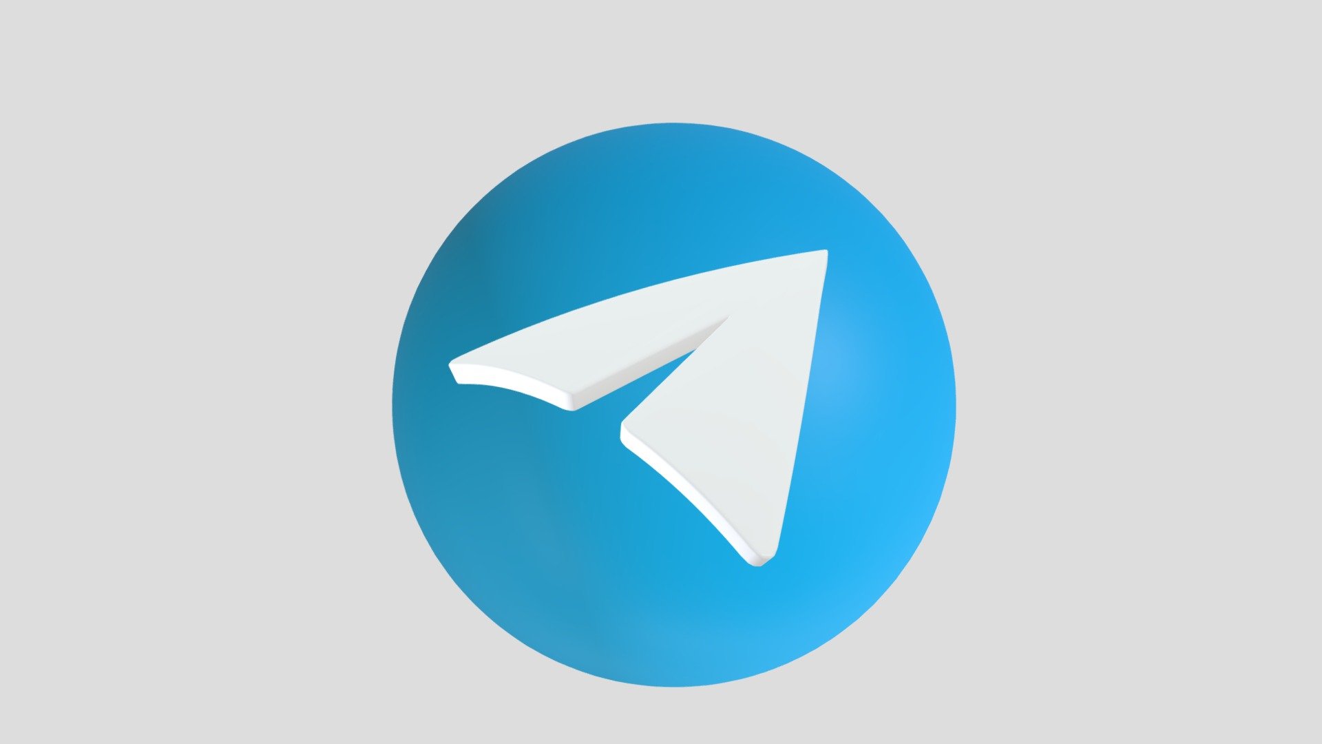 Remasted Telegram Logo 3D view - Download Free 3D model by Hyperloft ...