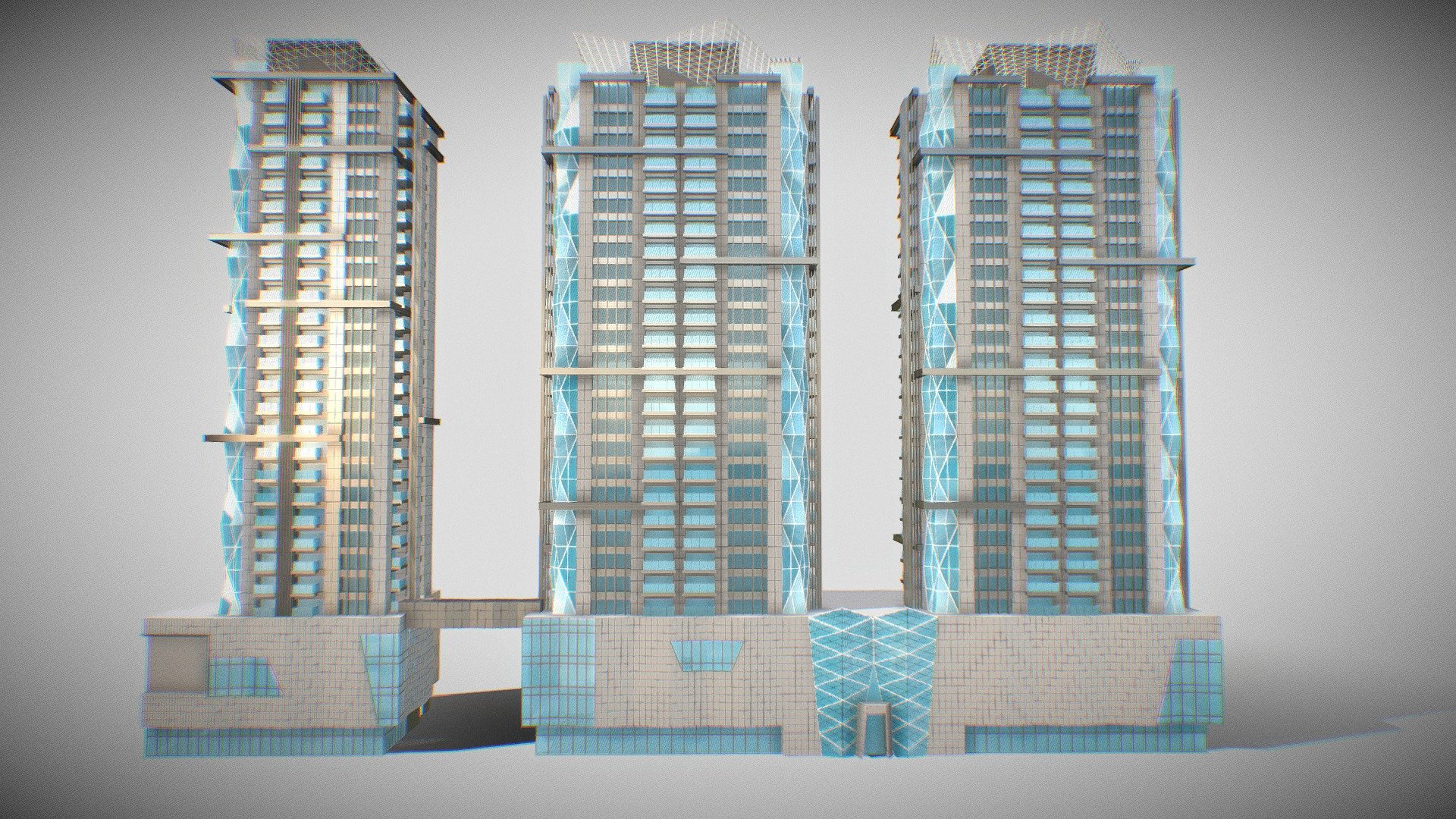 台北之星 3d model DIAMOND TOWERS TAIWAN TAIPEI 正義國宅 - Buy Royalty Free 3D ...
