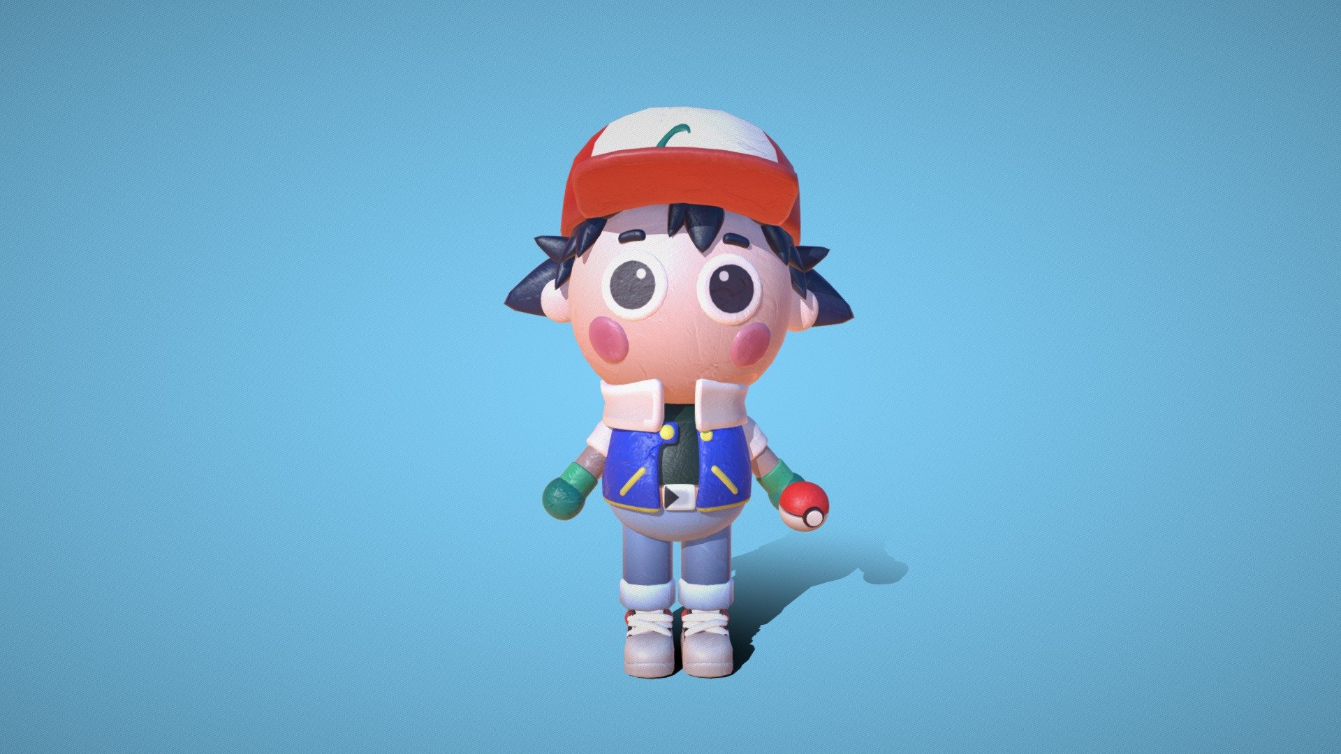 Pokémon Ash - Stylized Clay Character - Buy Royalty Free 3D model by ...