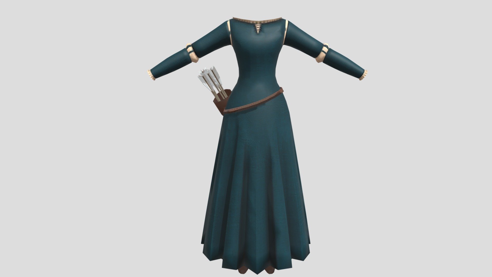 Princess Merida Clothes - Download Free 3D model by Princess Gowns ...
