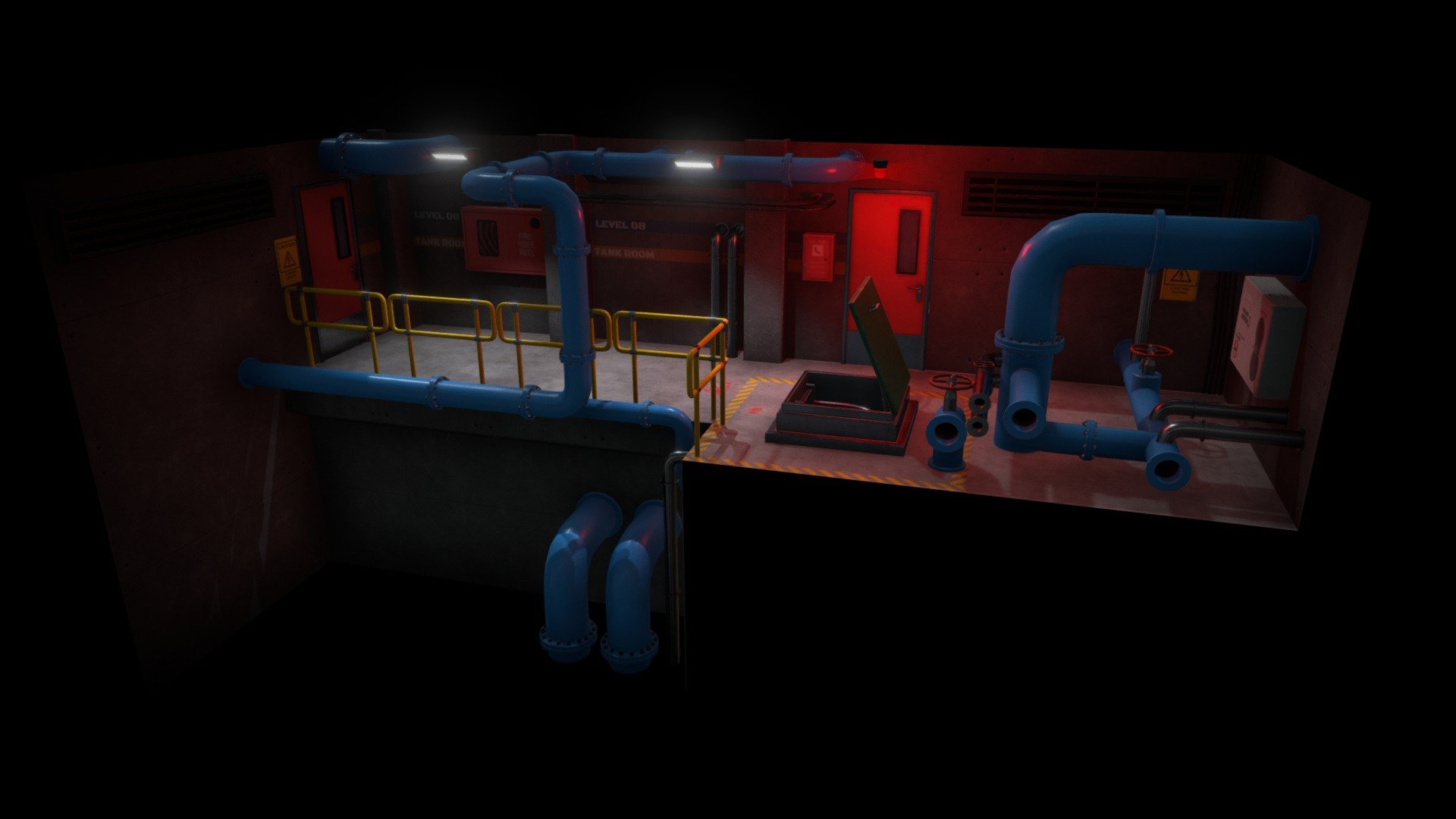 Maintenance Corridor - 3D model by James Cocks (@jcocks3d) [4f7853b ...