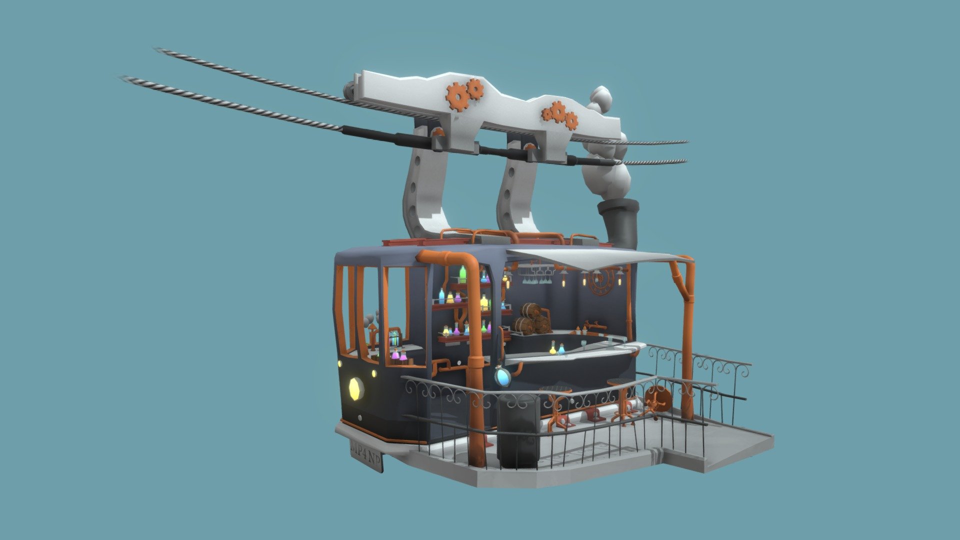 The traveling bar - DAE Bazaar - 3D model by Mads Kalesse (@Mads ...