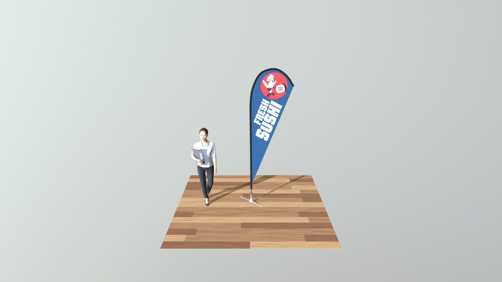 Sunbird Flag - Medium 9' Spike Base Double-Sided - 3D model by xyzdisplayscloud [4f79cf9 ...