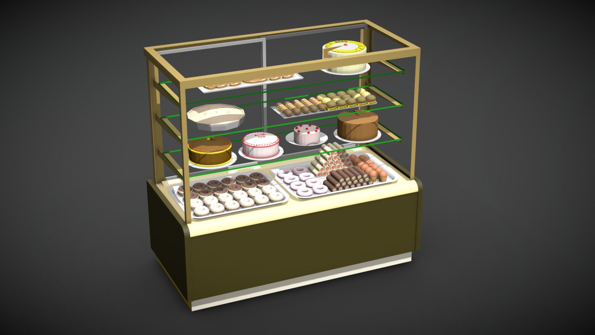 Холодильная витрина конд Deli Showcase - Buy Royalty Free 3D model by ...