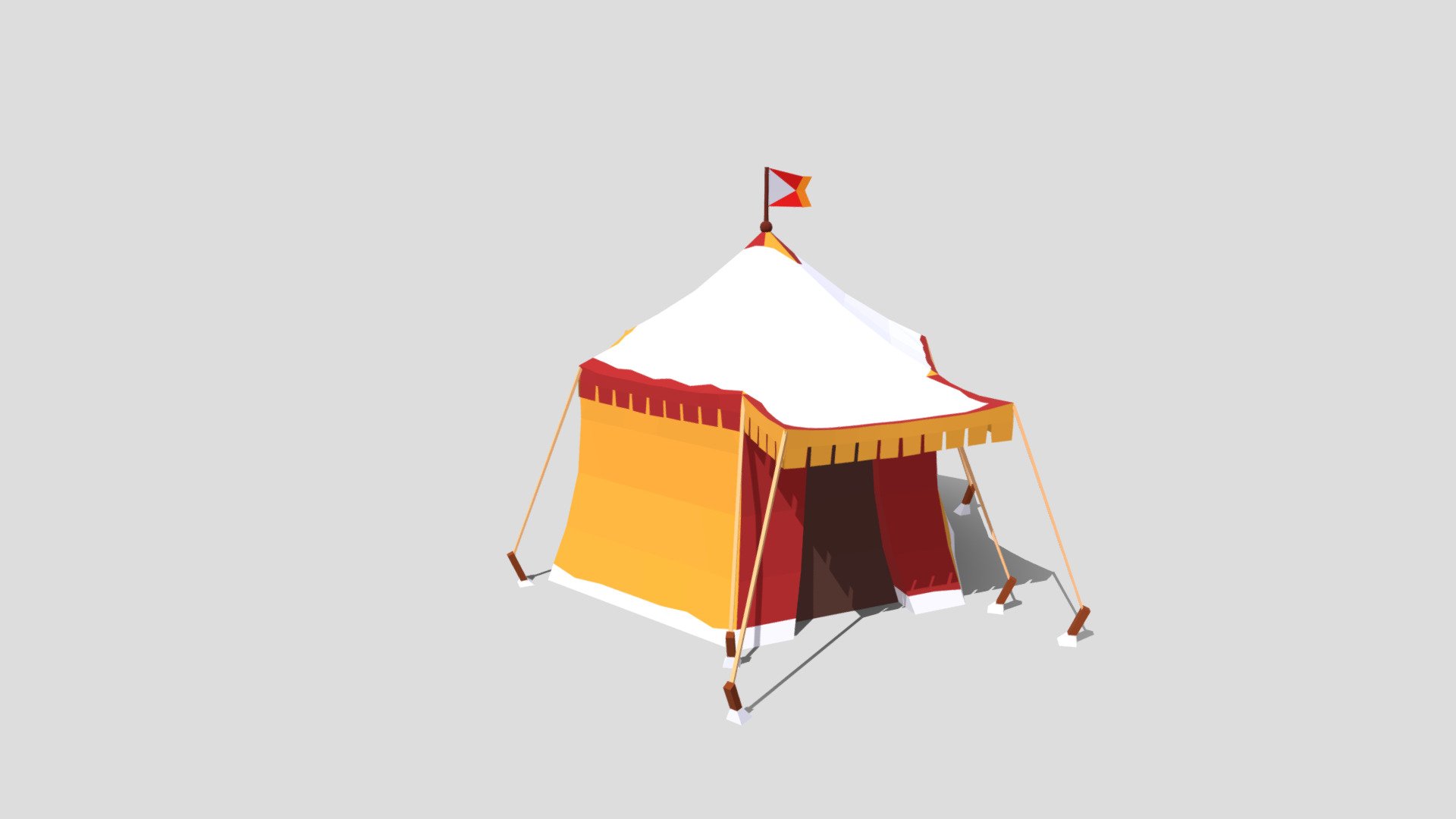 Low poly camping tent 3 - Download Free 3D model by assetfactory ...