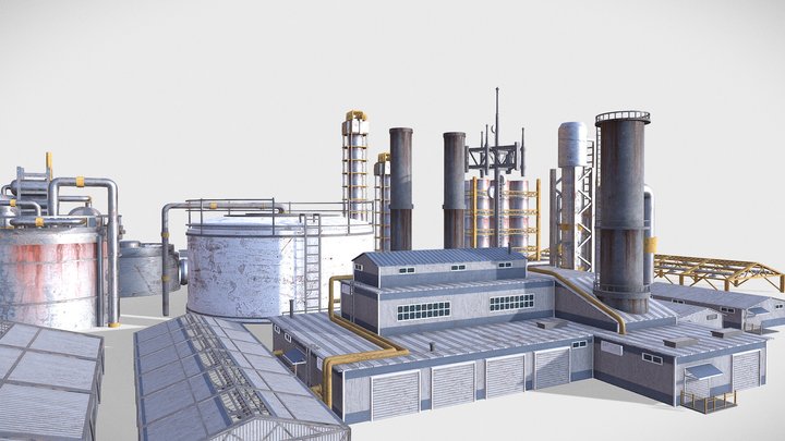 Factory-building 3D models - Sketchfab