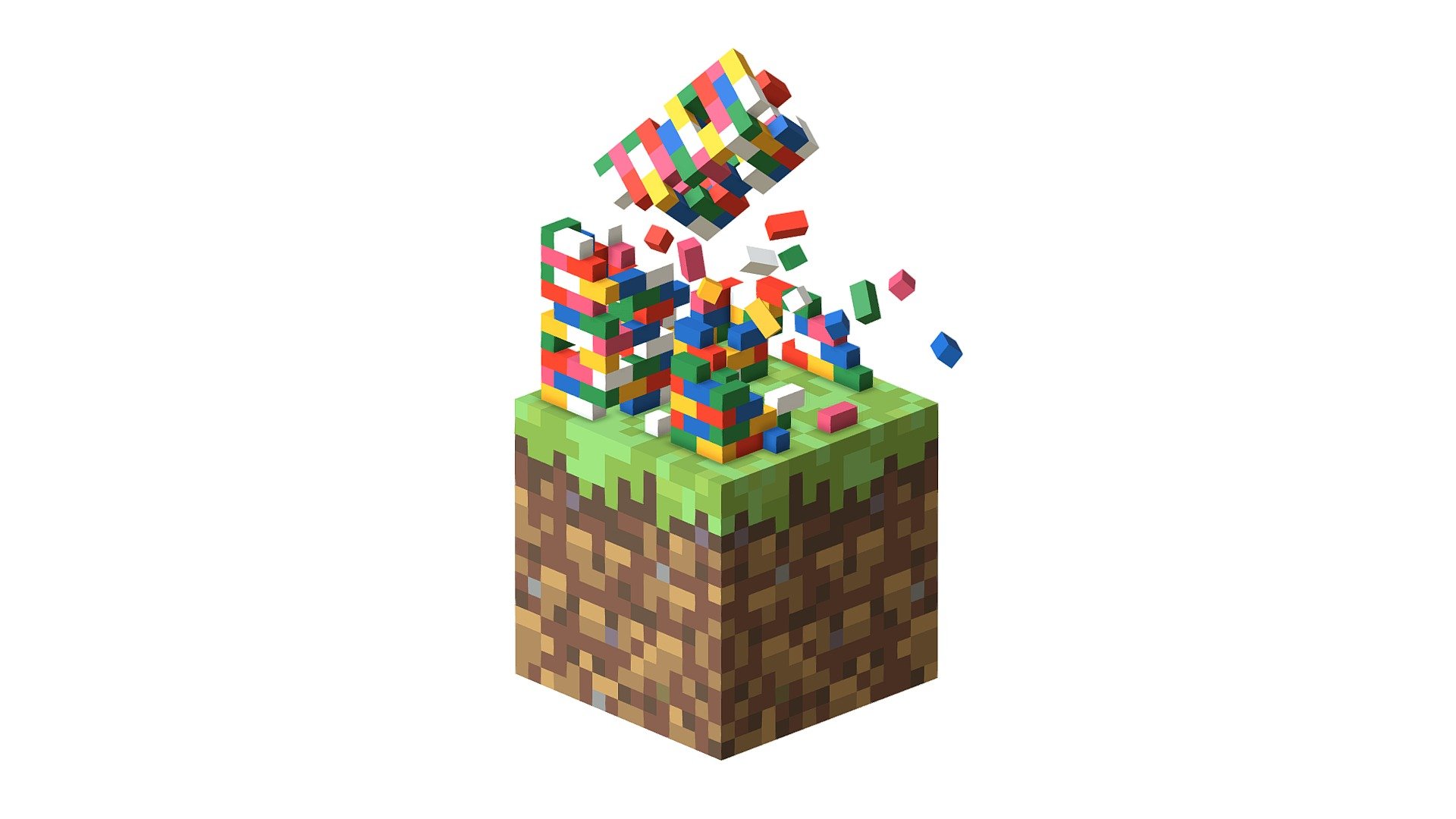 Minecraft Vs Lego - 3D model by SHUBBAK [4f8a421] - Sketchfab