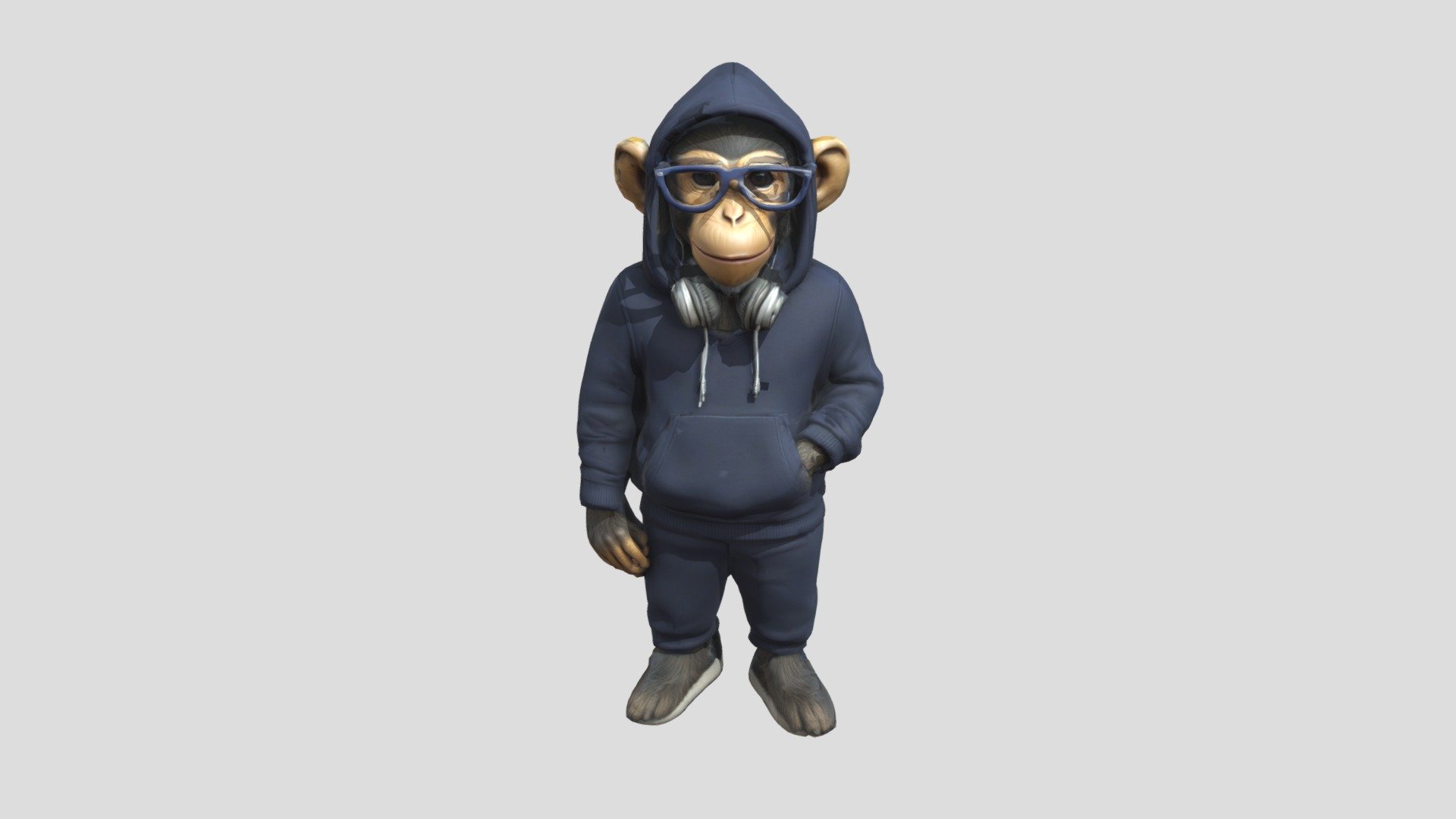 Cool Chimp in Shades - 3D model by hm746765 [4f8acd5] - Sketchfab