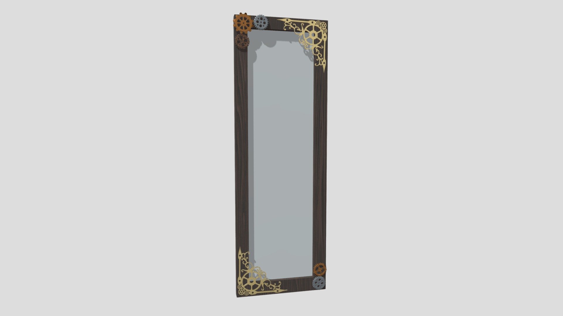 Steampunk Mirror - 3D model by axelotl2401 [4f8b421] - Sketchfab
