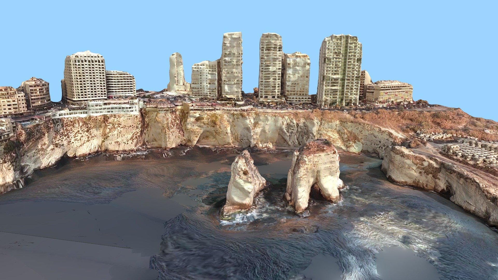 Rawcheh Pigeon Rock صخرة الروشه - 3D model by LibanCiel [4f8bad4 ...
