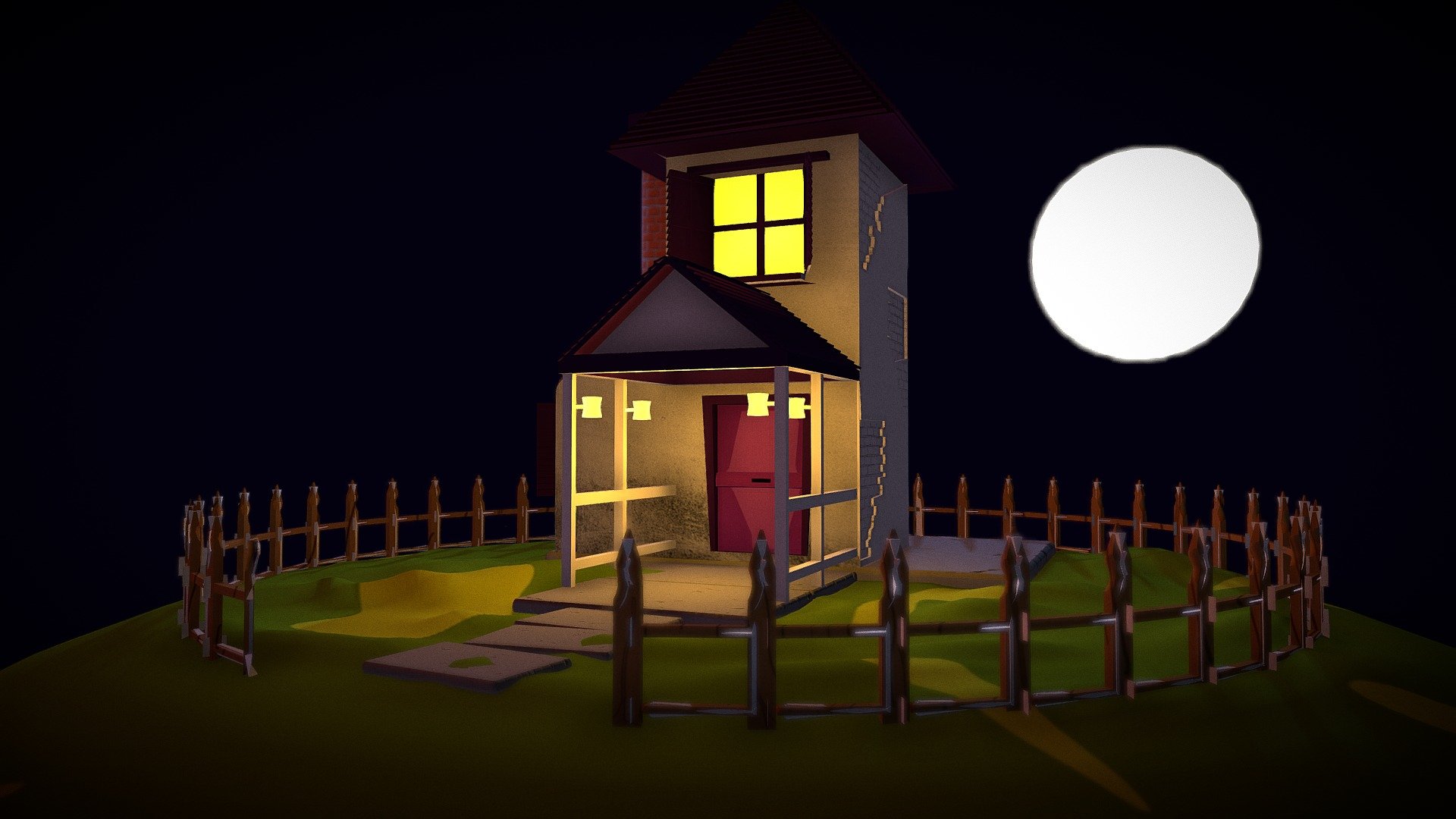 Haunted house - Download Free 3D model by J.César Navarrete ...