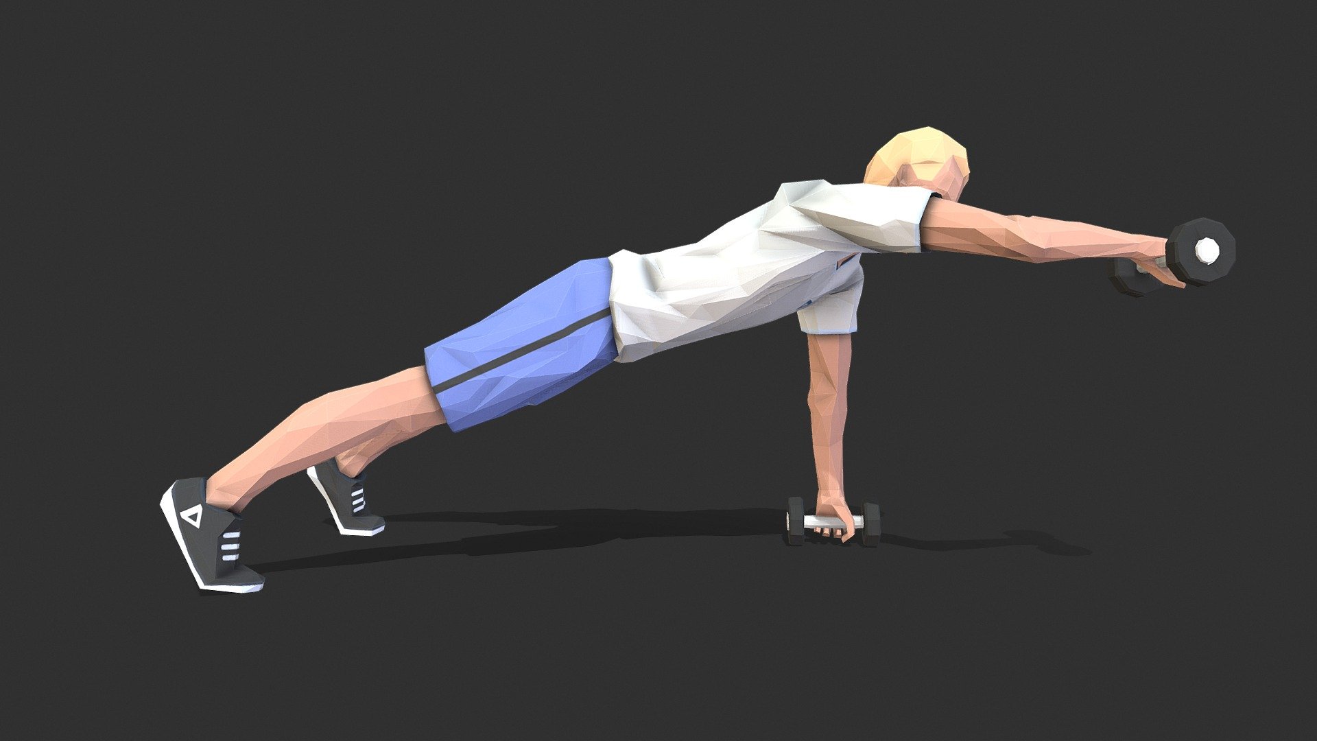 Pushup forward raise Exercise - Buy Royalty Free 3D model by ...