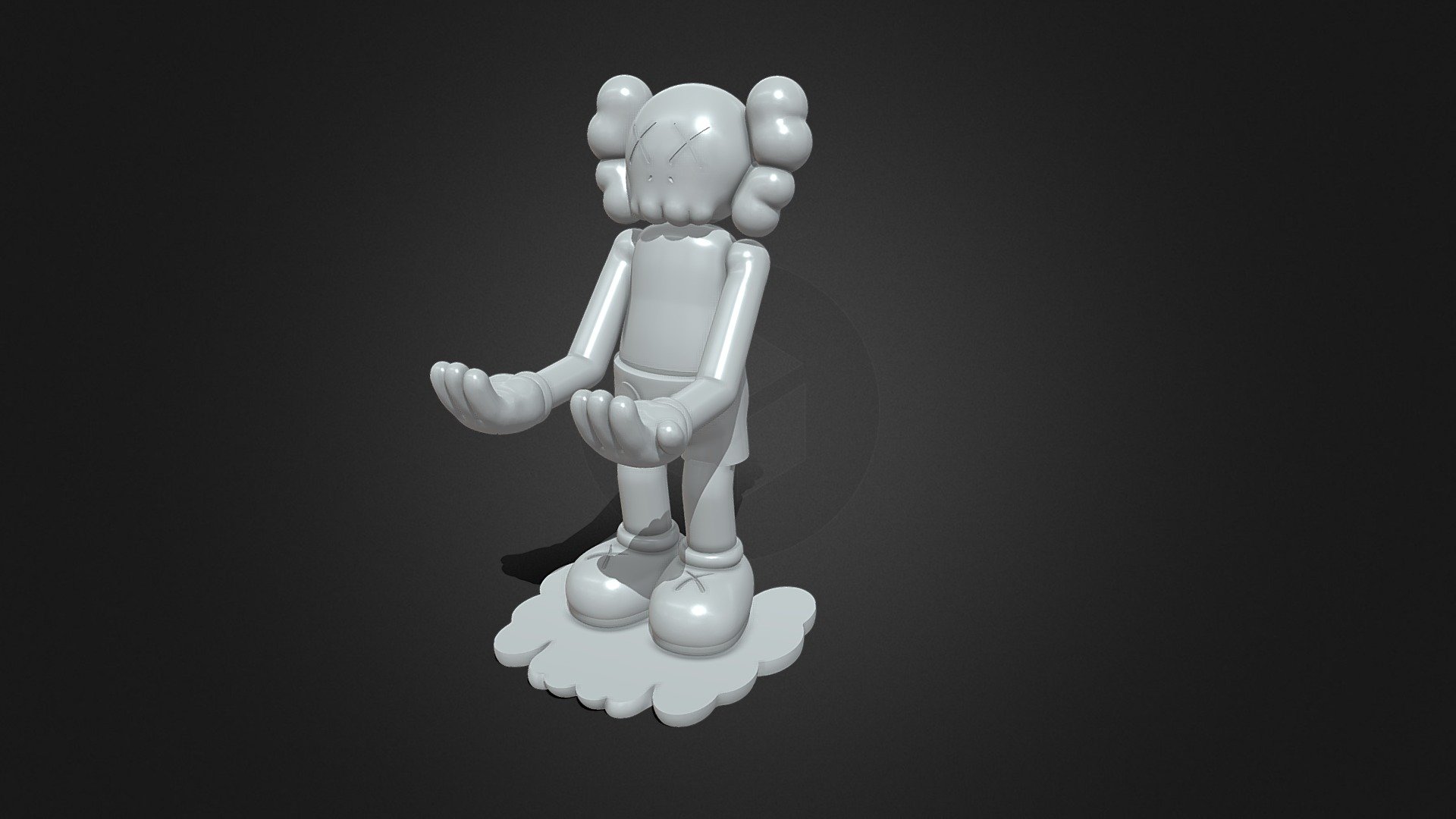 KAWS 3d model for 3d printing - Buy Royalty Free 3D model by TheEmerald [4f9171a] - Sketchfab Store