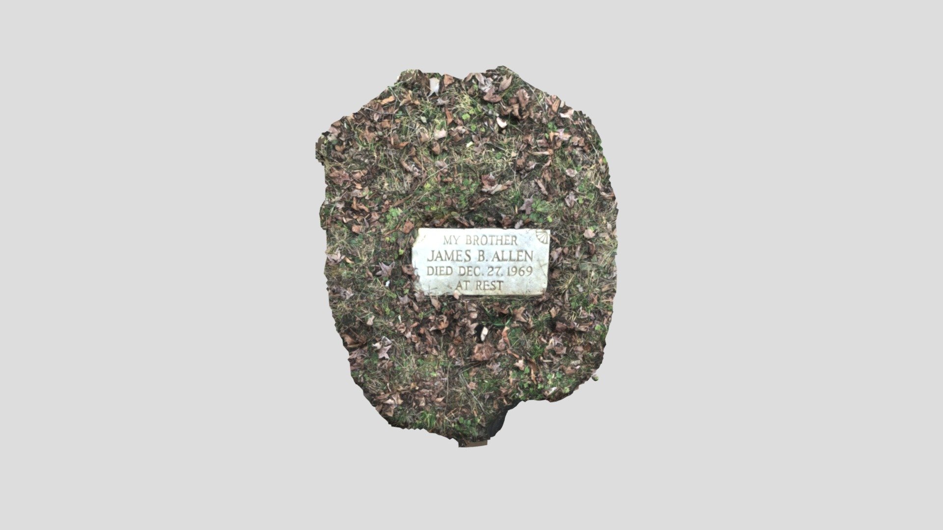 James B Allen Grave Marker - 3D model by Virtual Curation Lab ...