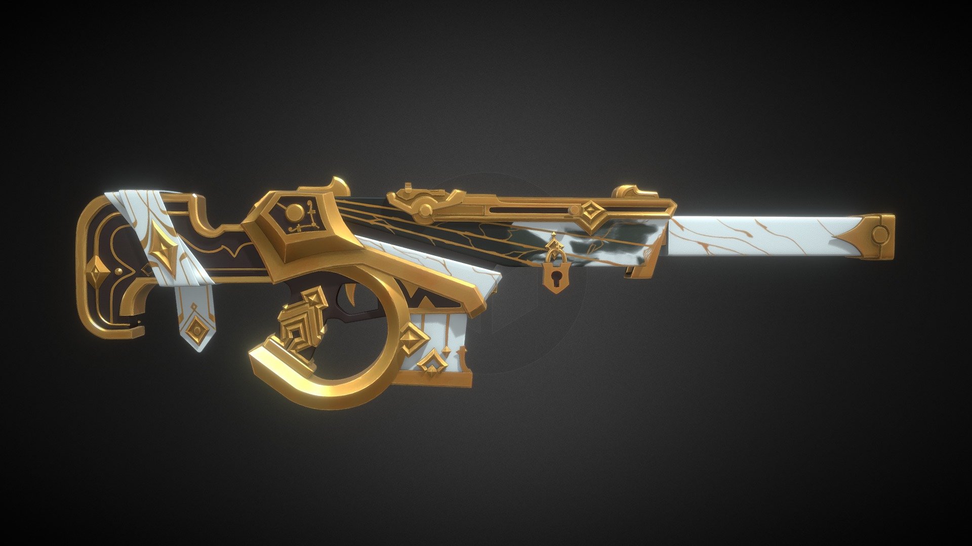 Stylized Senna Themed Rifle - 3D model by Ian_IL [4f948a2] - Sketchfab