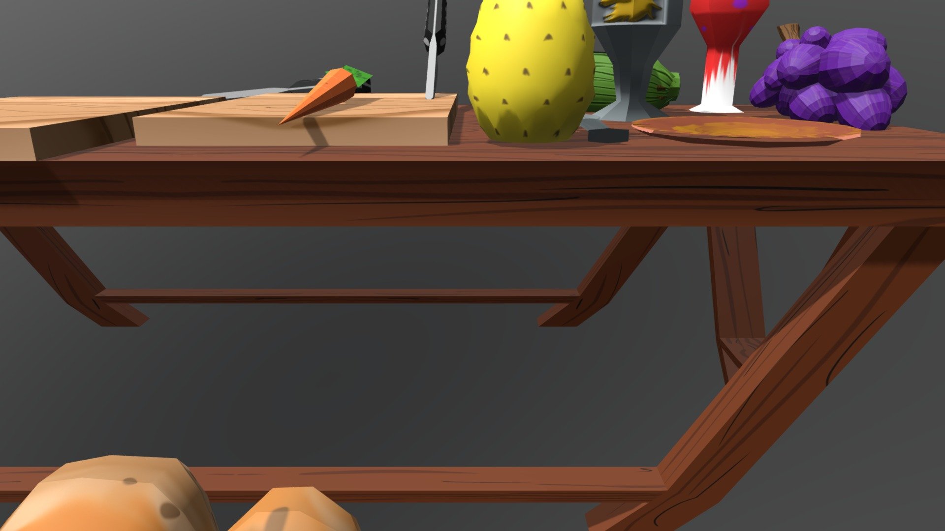 Dinner Layout Low Polly - 3D model by jamcknight [4f95301] - Sketchfab