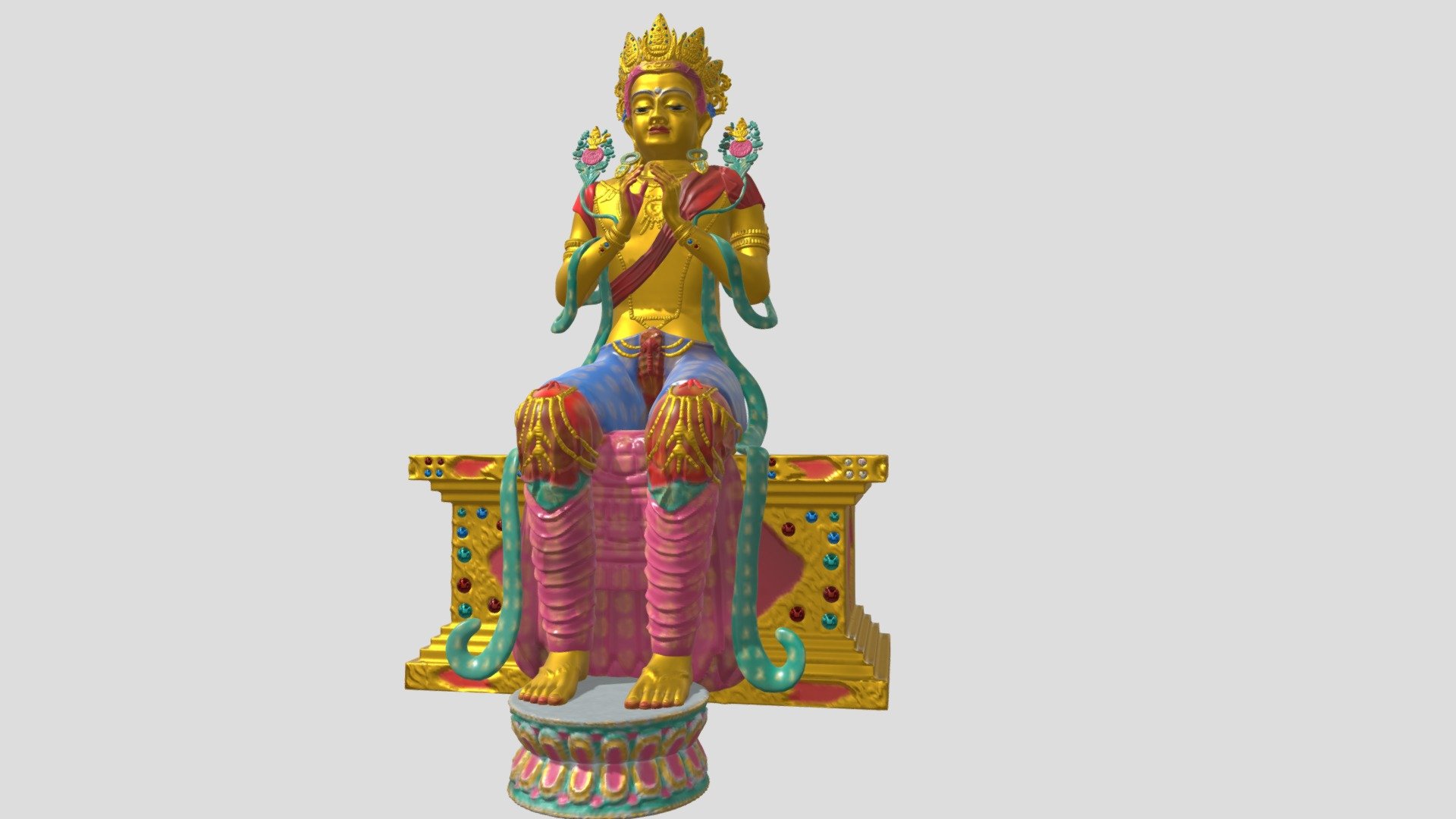 Diskit Monastery Statue - Buy Royalty Free 3D model by arshad irfan ...