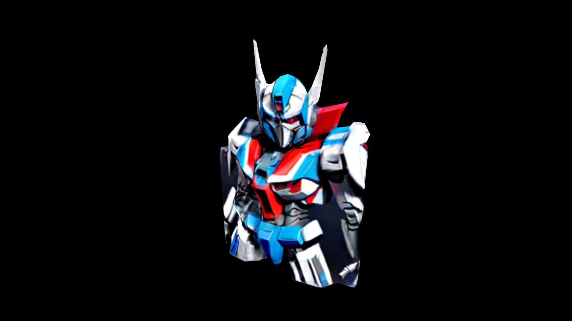 "An impressive blue and white robot transformer - Download Free 3D ...